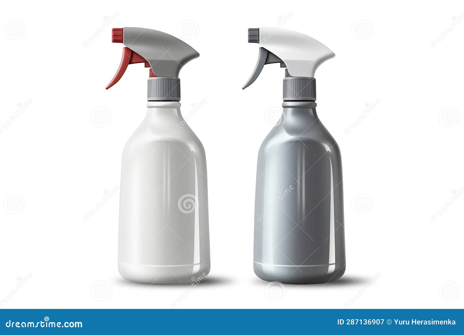 Empty Plastic Spray Bottle Isolated on White Background with Clipping ...