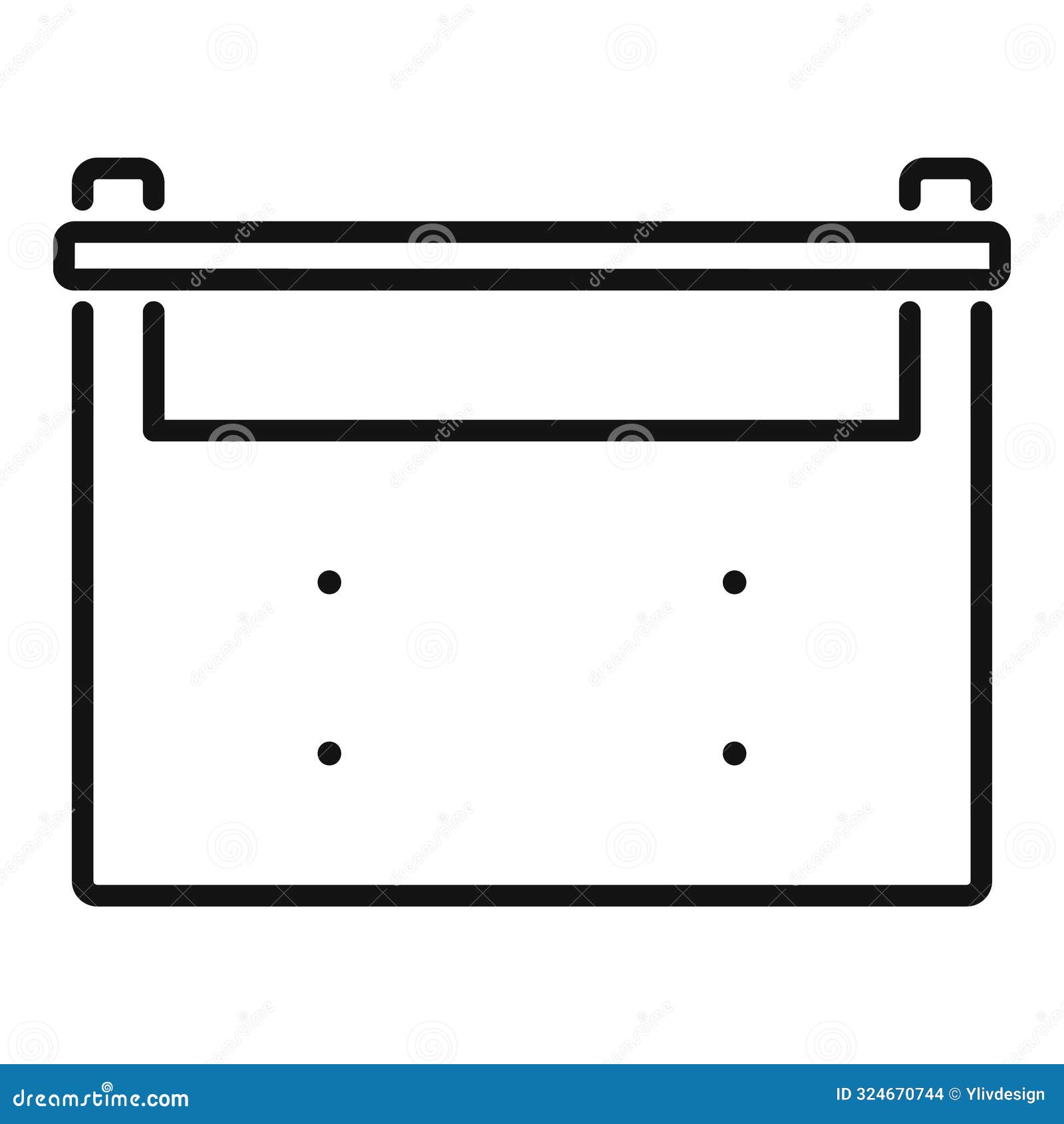 Empty Plastic Storage Container with Handle Being Organized Stock ...