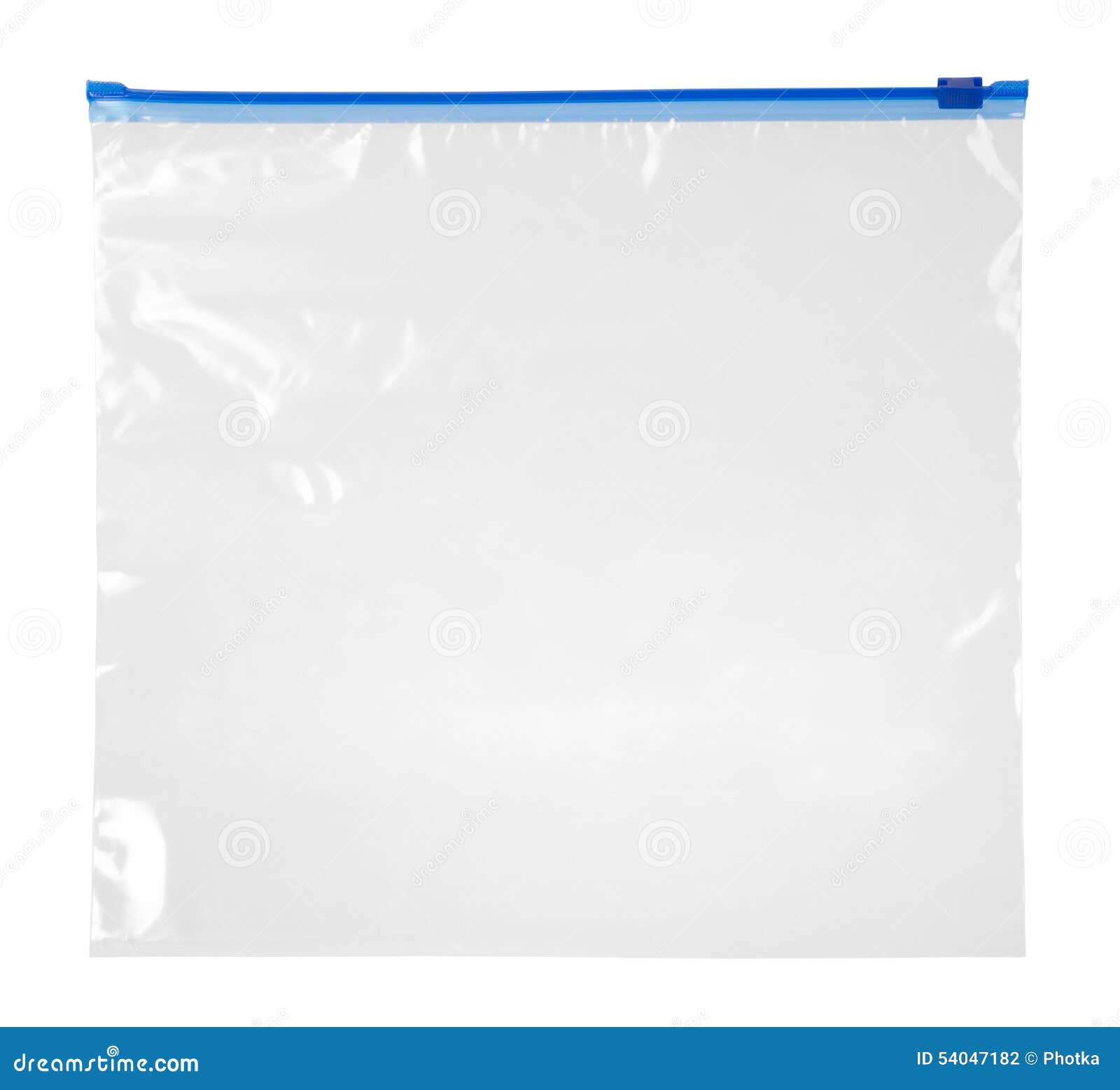 Empty plastic zipper bag stock photo. Image of clear - 54047182