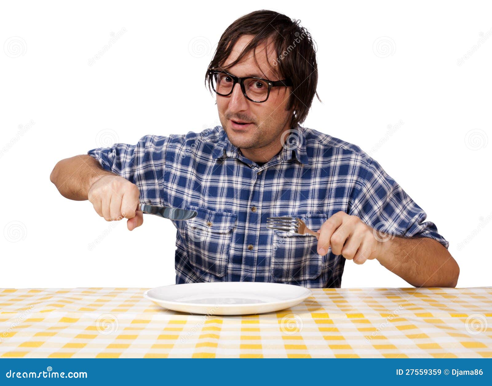 Empty plate stock image. Image of dieting, hungry, fork - 27559359