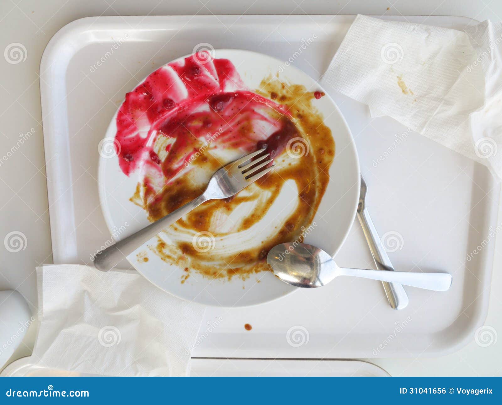 Empty Plate Dirty after Dinner. Stock Photo - Image of dinner, plate ...