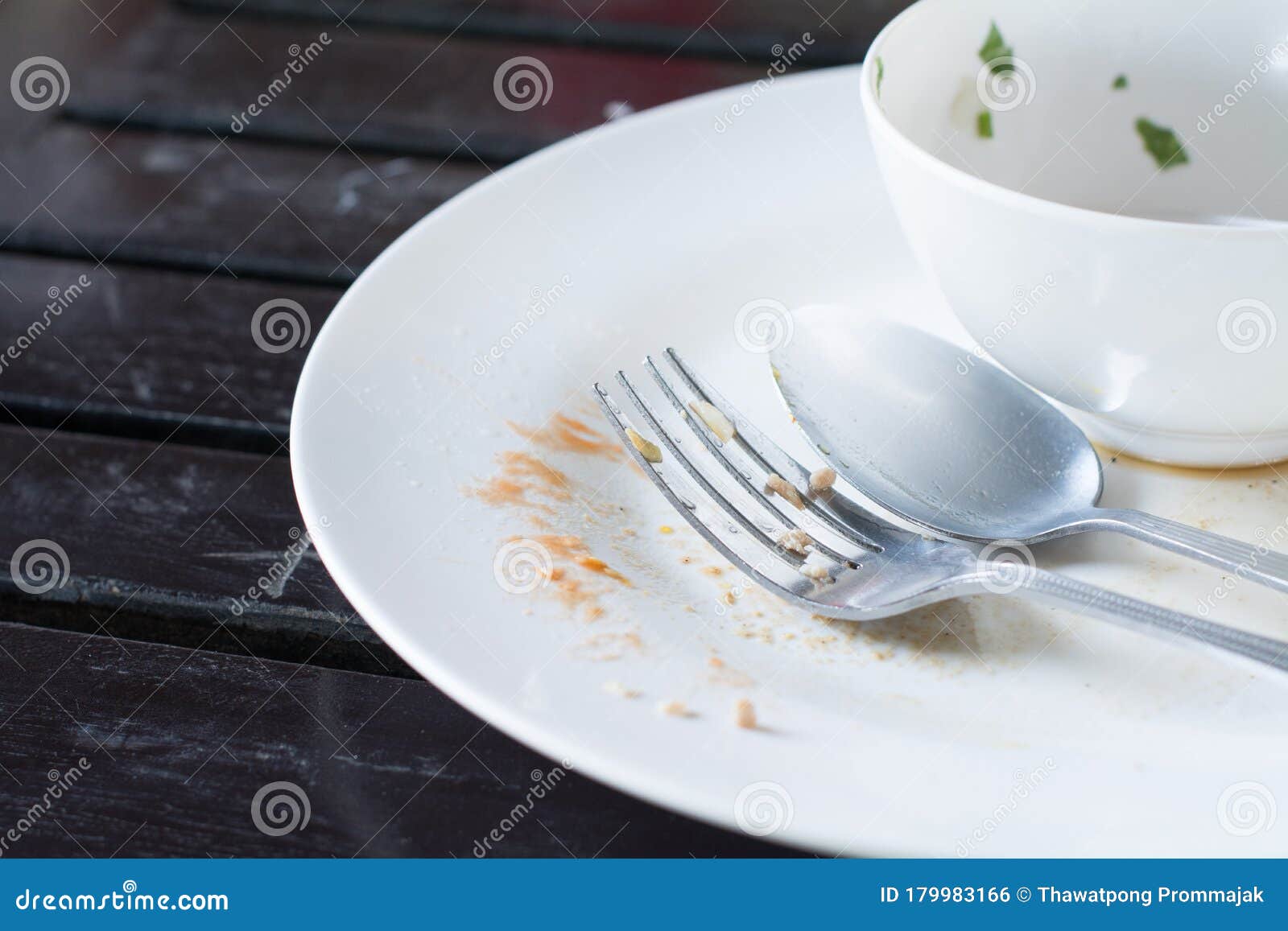 Empty plate after eating stock photo. Image of crockery - 179983166