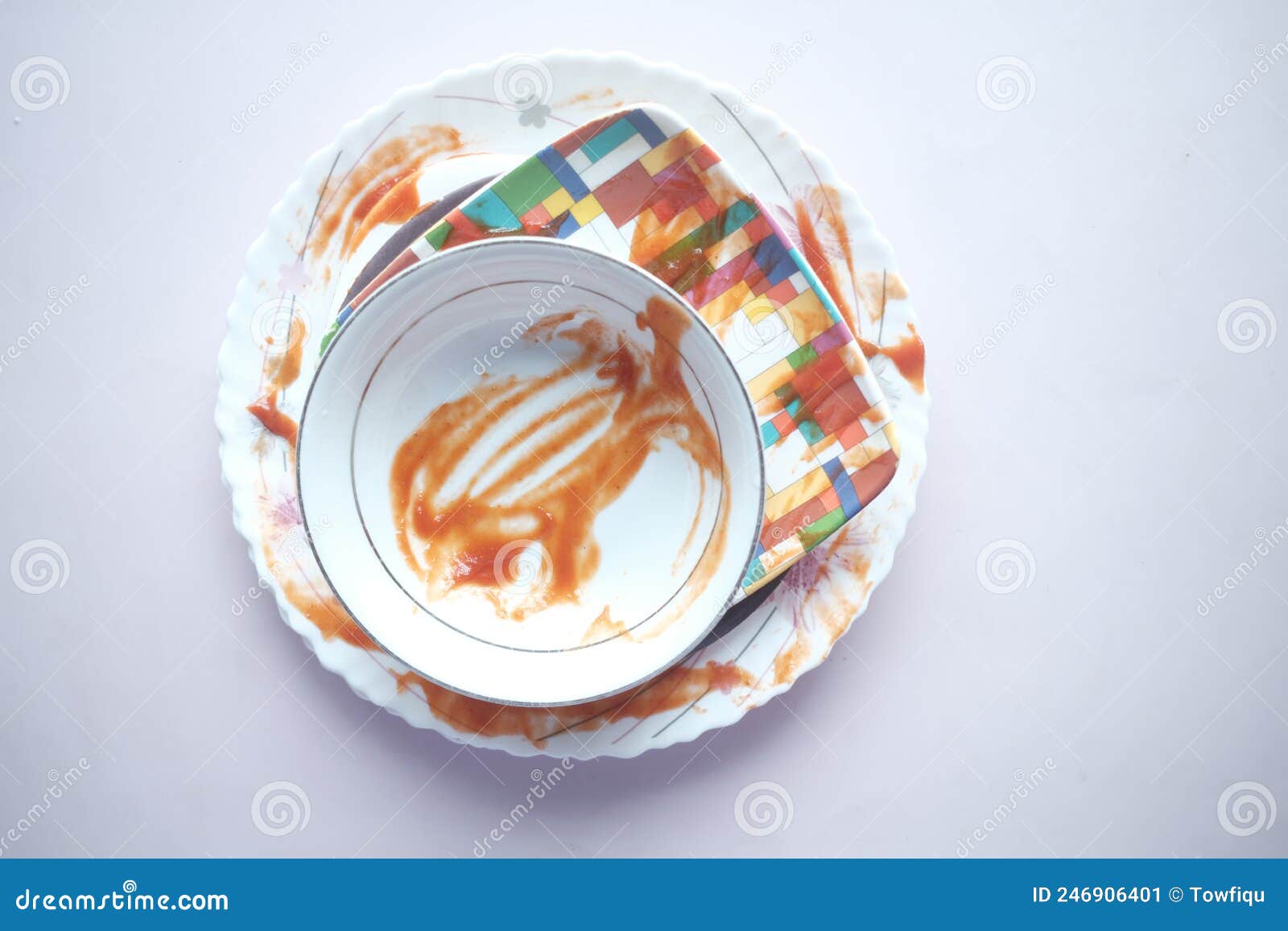 Empty Plate after Eating on Table Stock Image - Image of kitchen, left ...