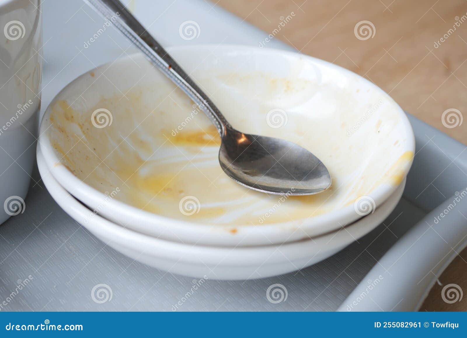 Empty Plate after Eating on Table Stock Image - Image of fork, cutlery ...