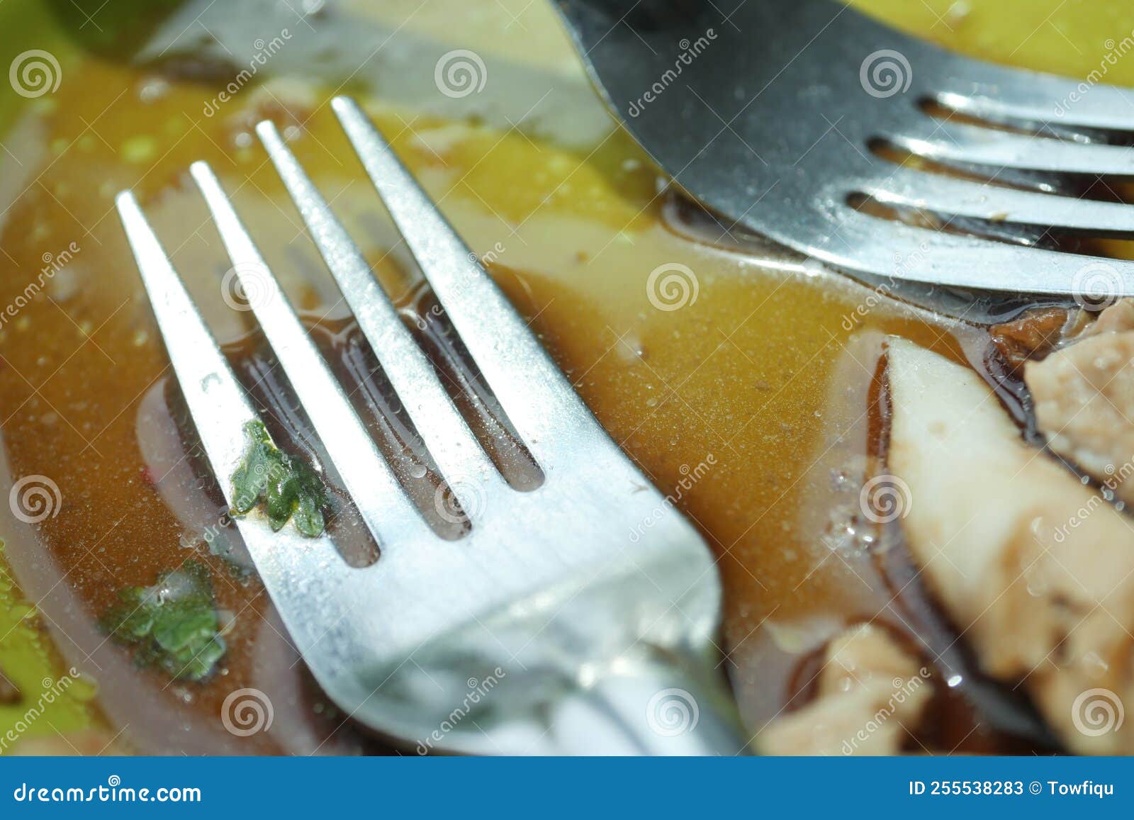 Empty Plate after Eating on Table Stock Image - Image of concept, messy ...