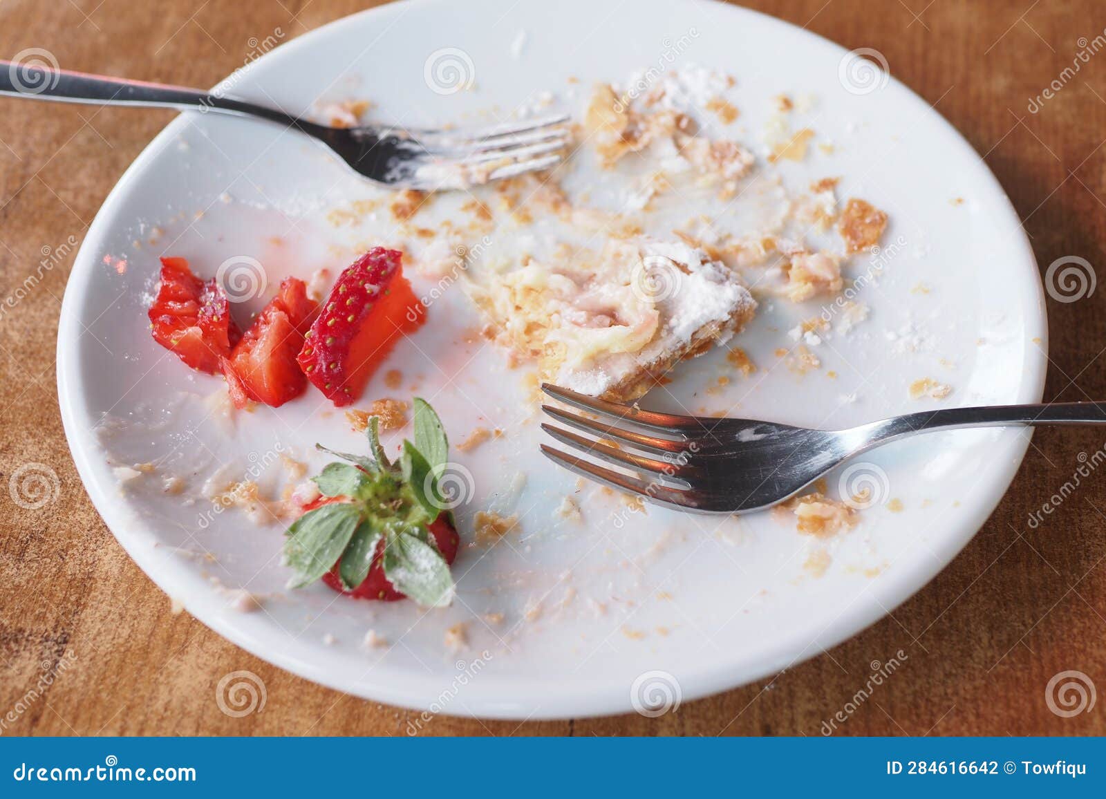 Empty Plate after Eating on Table Stock Photo - Image of conceptual ...
