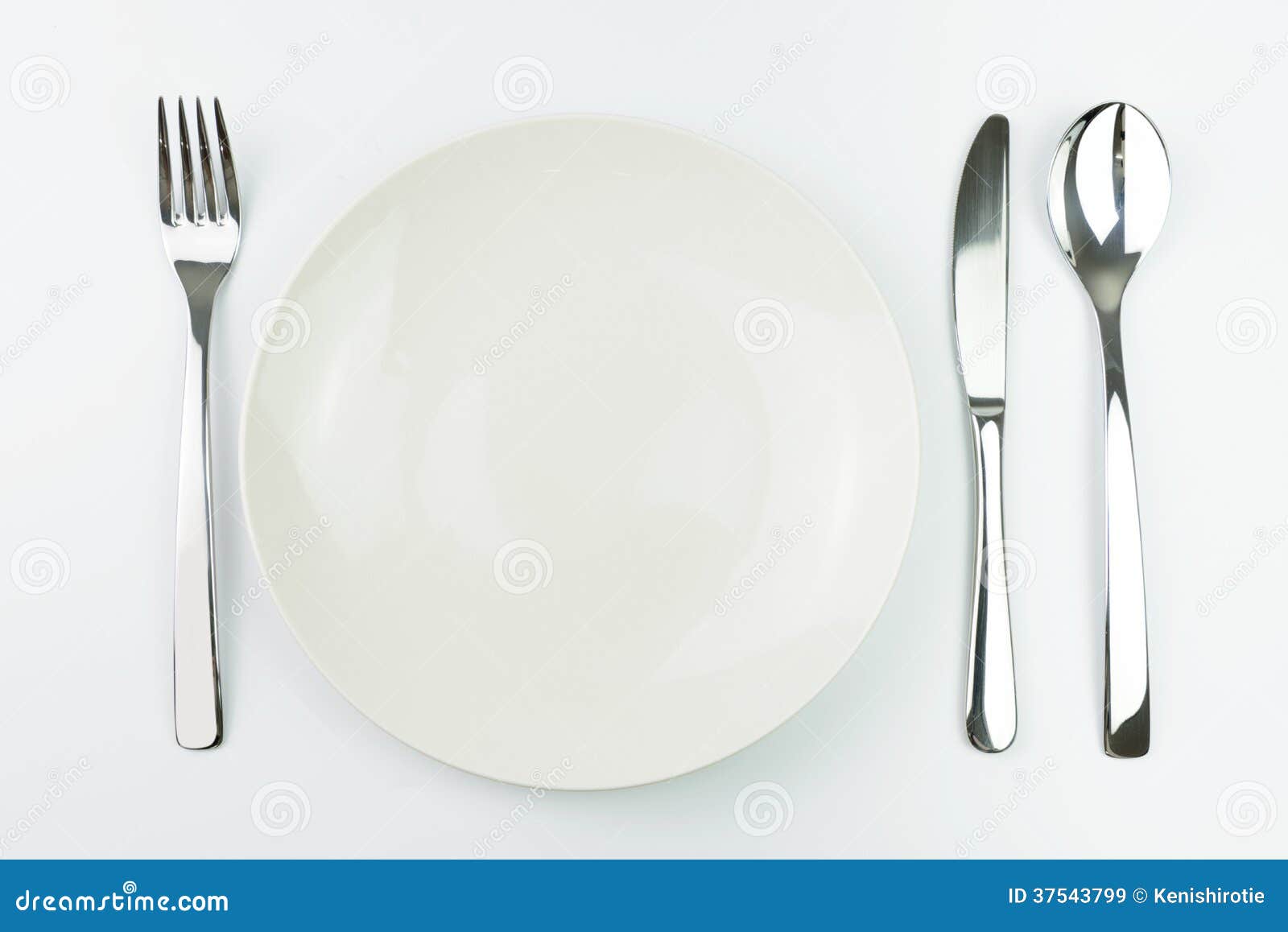 Empty Plate With Fork Knife And Spoon Stock Image Image Of Arrangement Eating 37543799