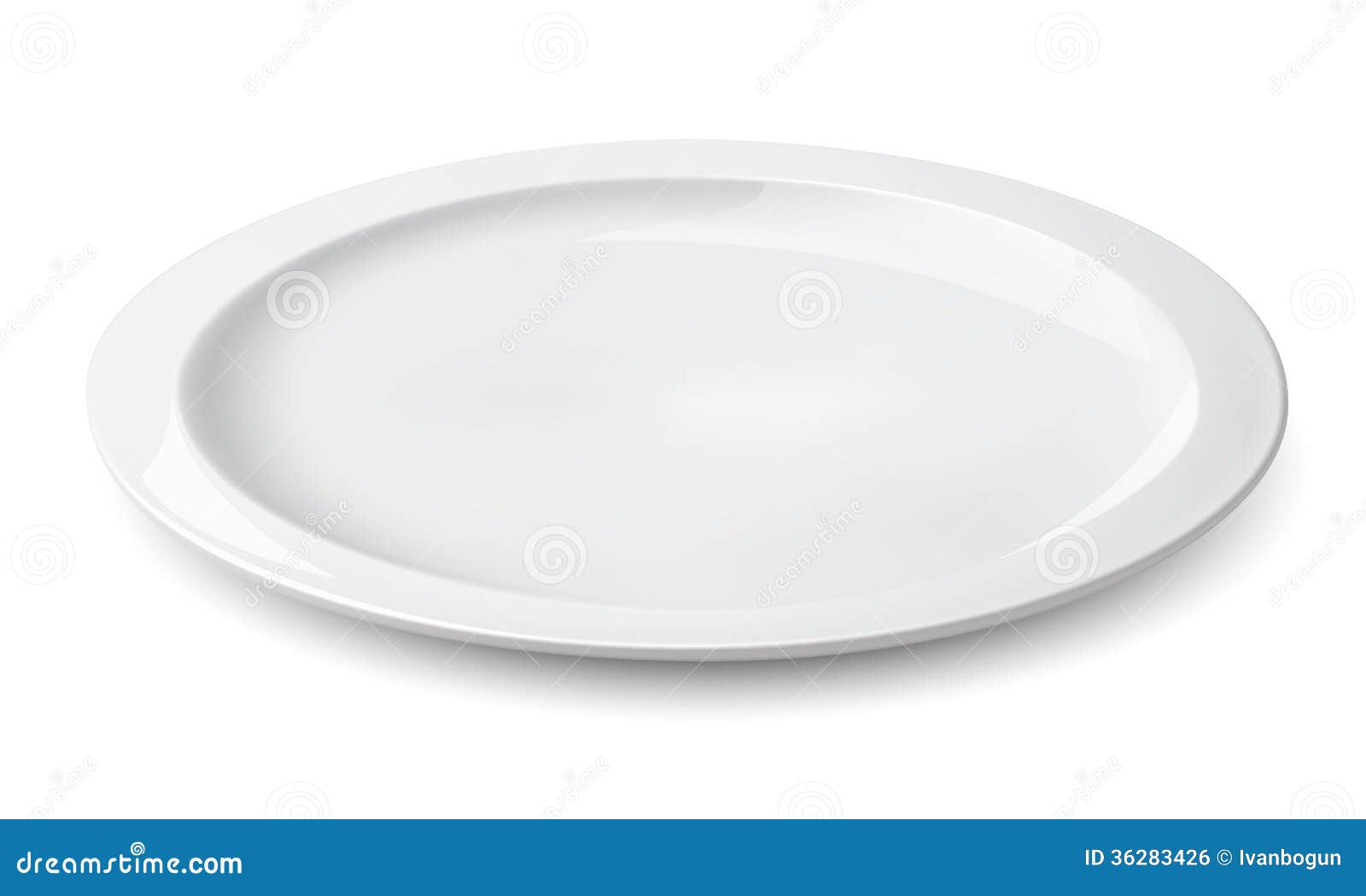 Empty Plate Isolated. Vector Illustration Stock Vector - Illustration ...