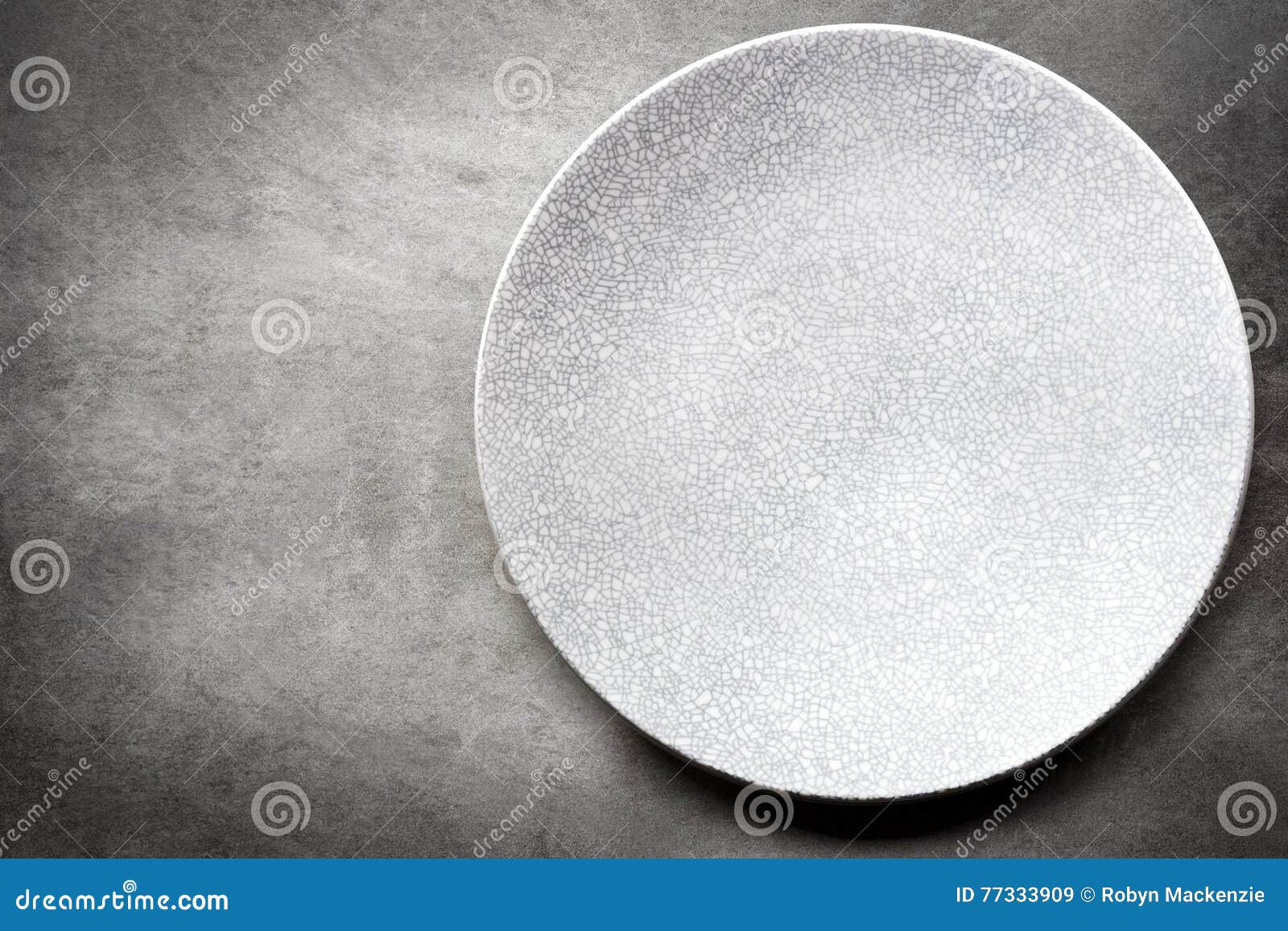 Empty Plate Over Slate Top View Stock Image - Image of space, slate ...