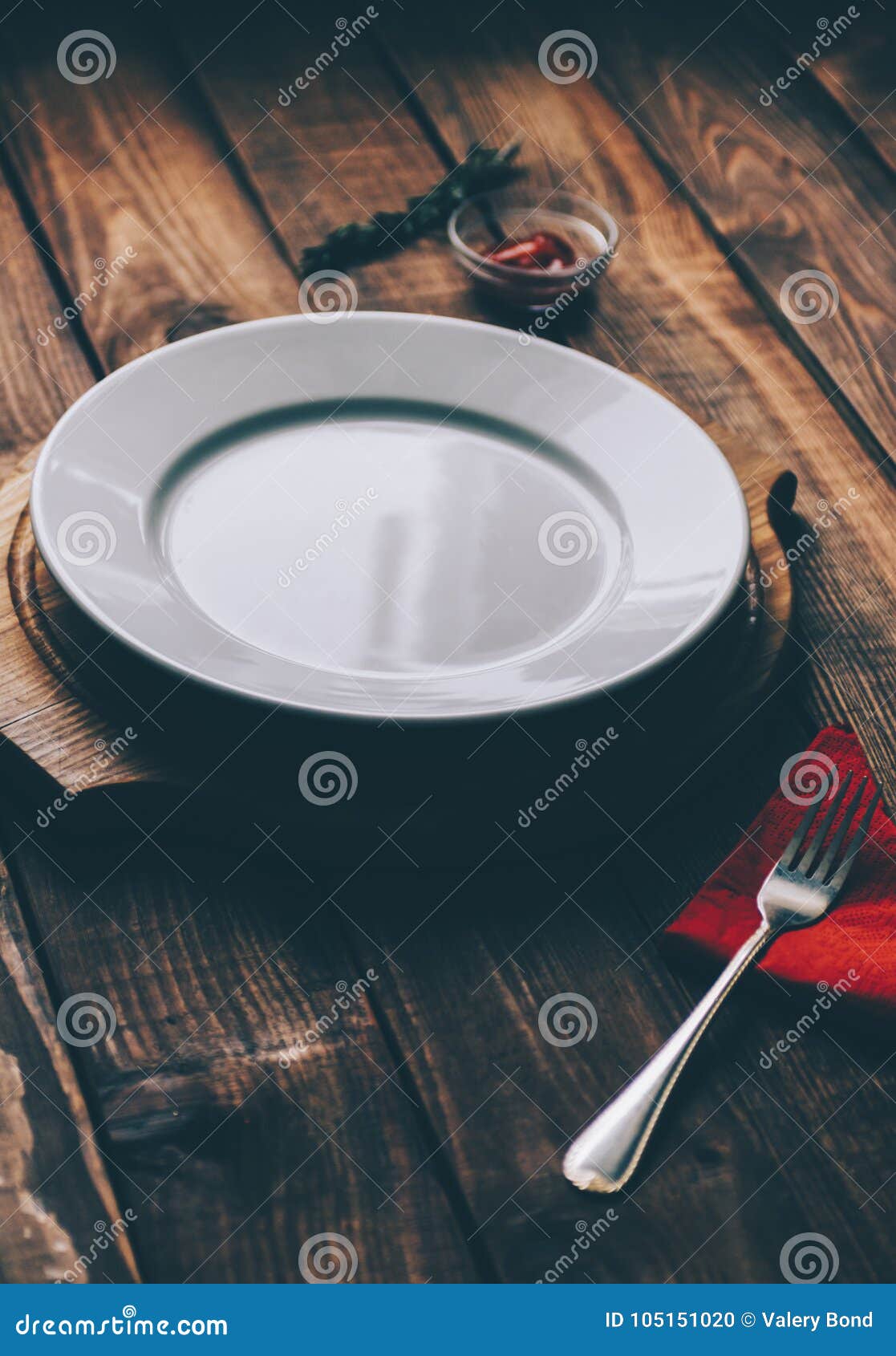 Empty Plate on Table stock photo. Image of kitchen, dish - 105151020