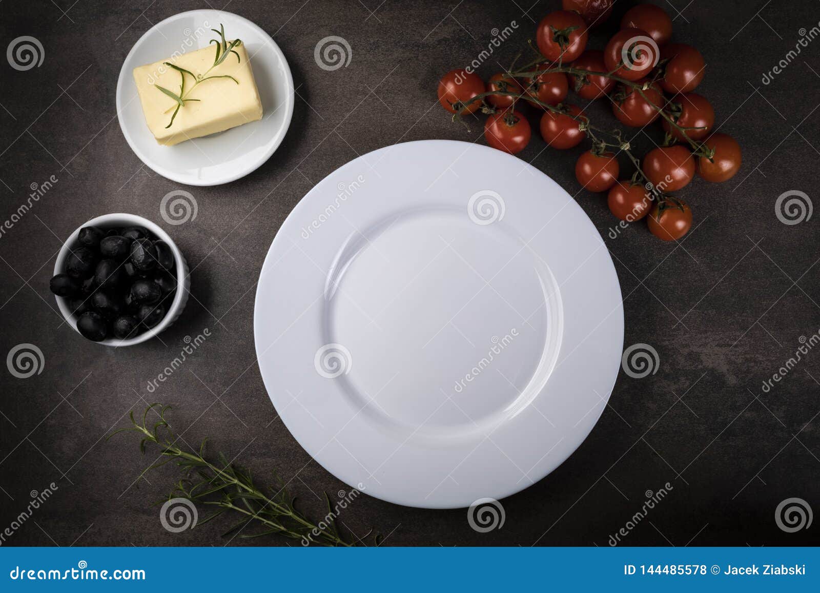 Empty Plate, Table Setting for a Meal Stock Photo - Image of flatware ...