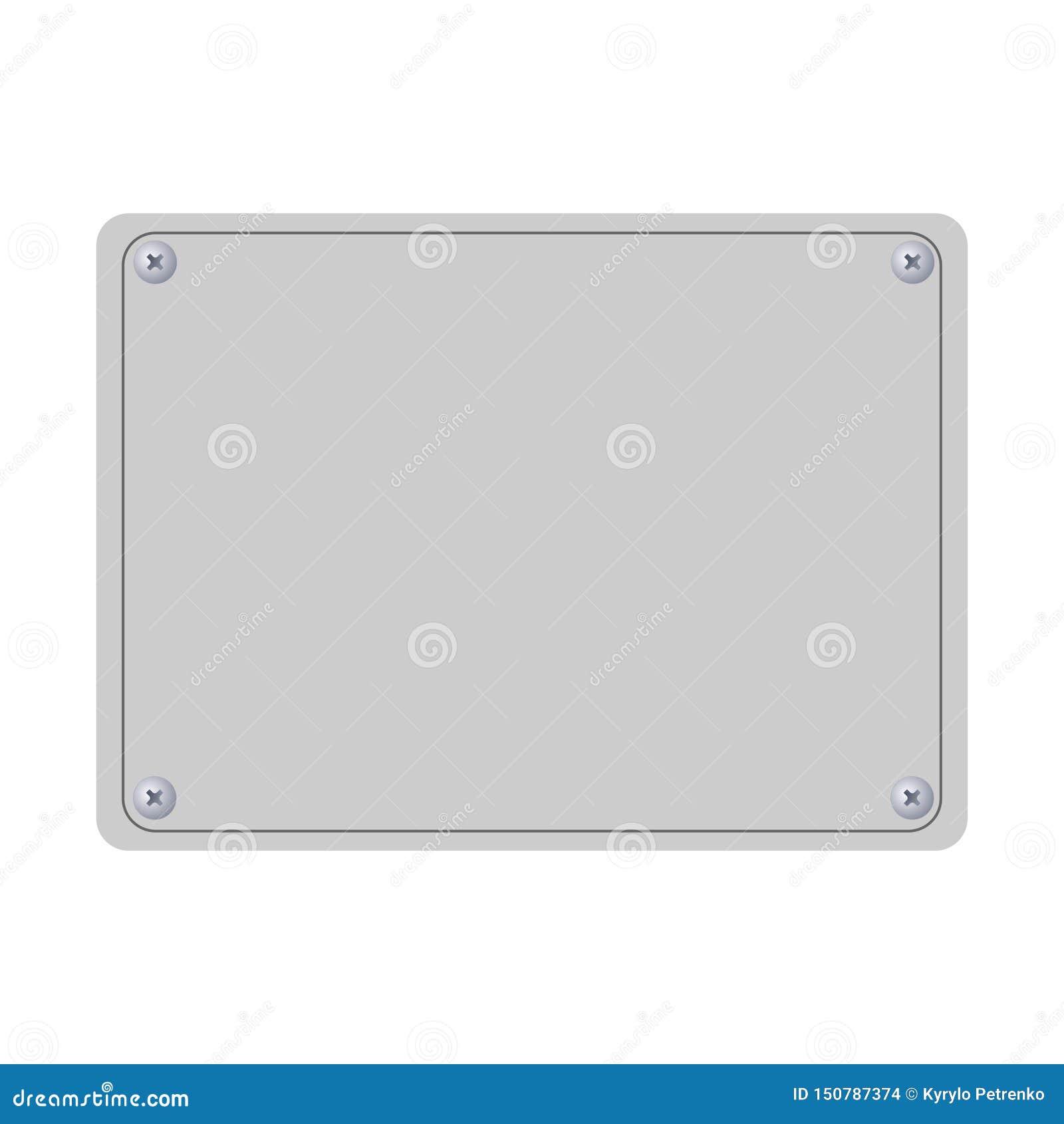 Empty Plate for Your Text White Background Stock Vector - Illustration ...