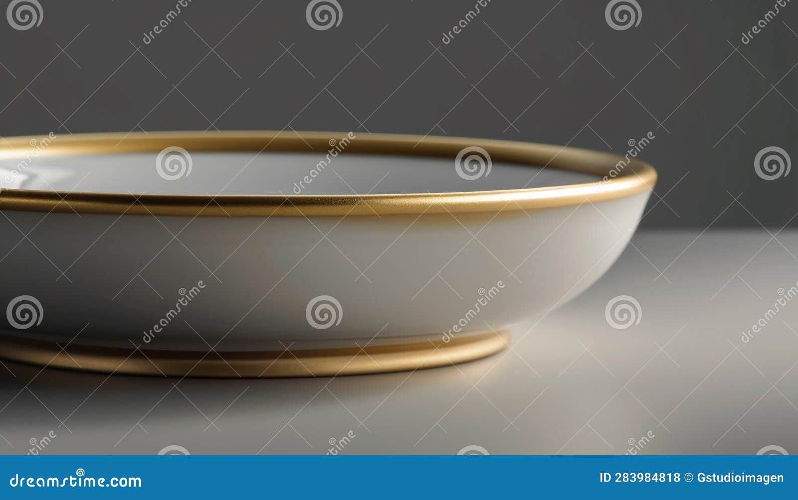 Empty Plates and Bowls Stack on Table Generated by AI Stock ...