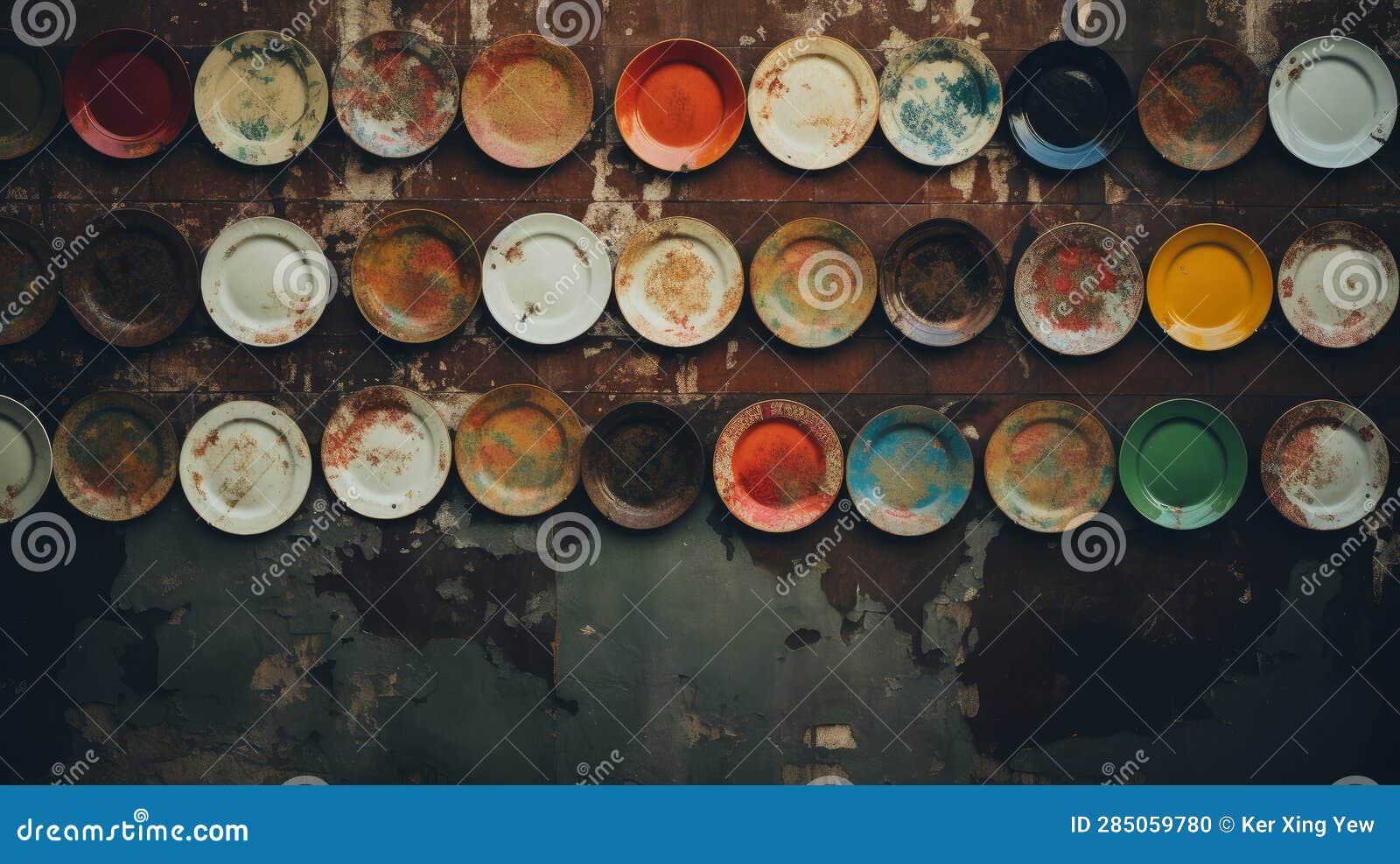 Empty Plates Symbolizing Hunger and Food Insecurity Stock Illustration ...
