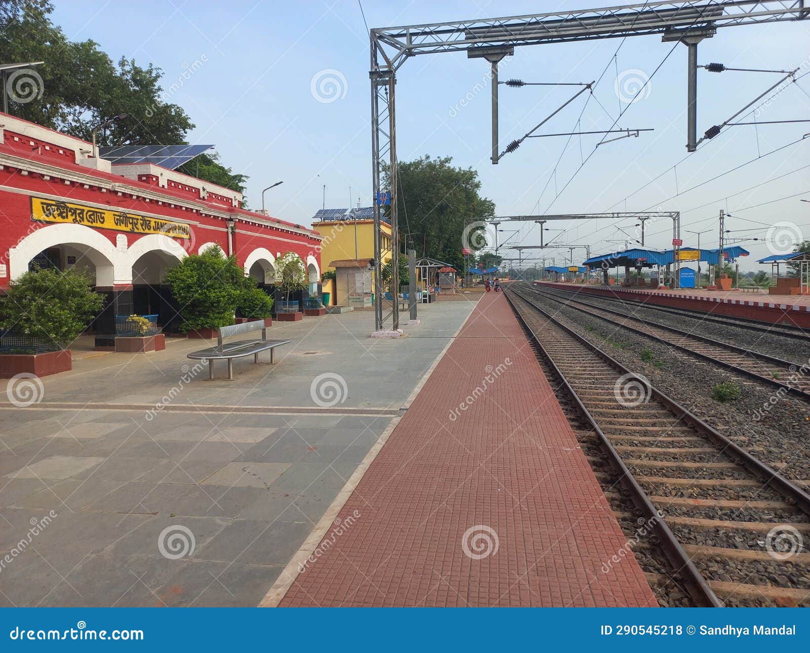 View of a Railway Platform in Small City of Jangipur, Rural West Bengal ...