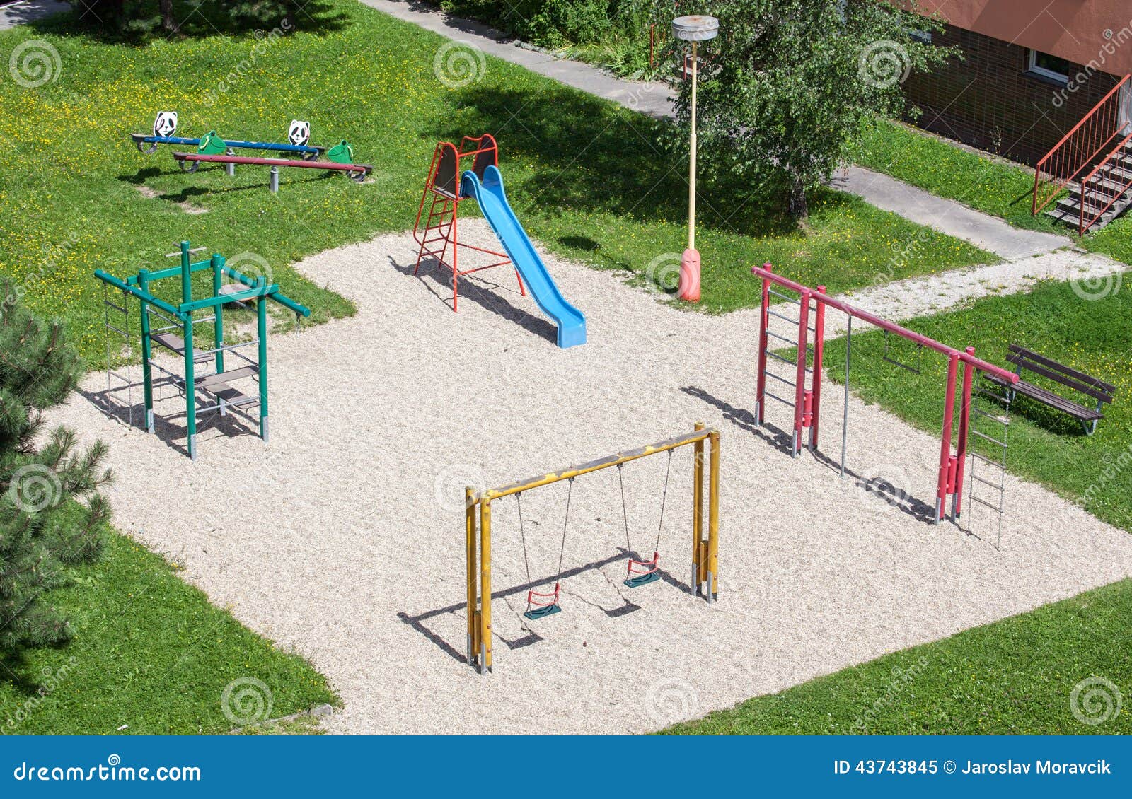 Empty playground stock image. Image of settlement, child - 43743845