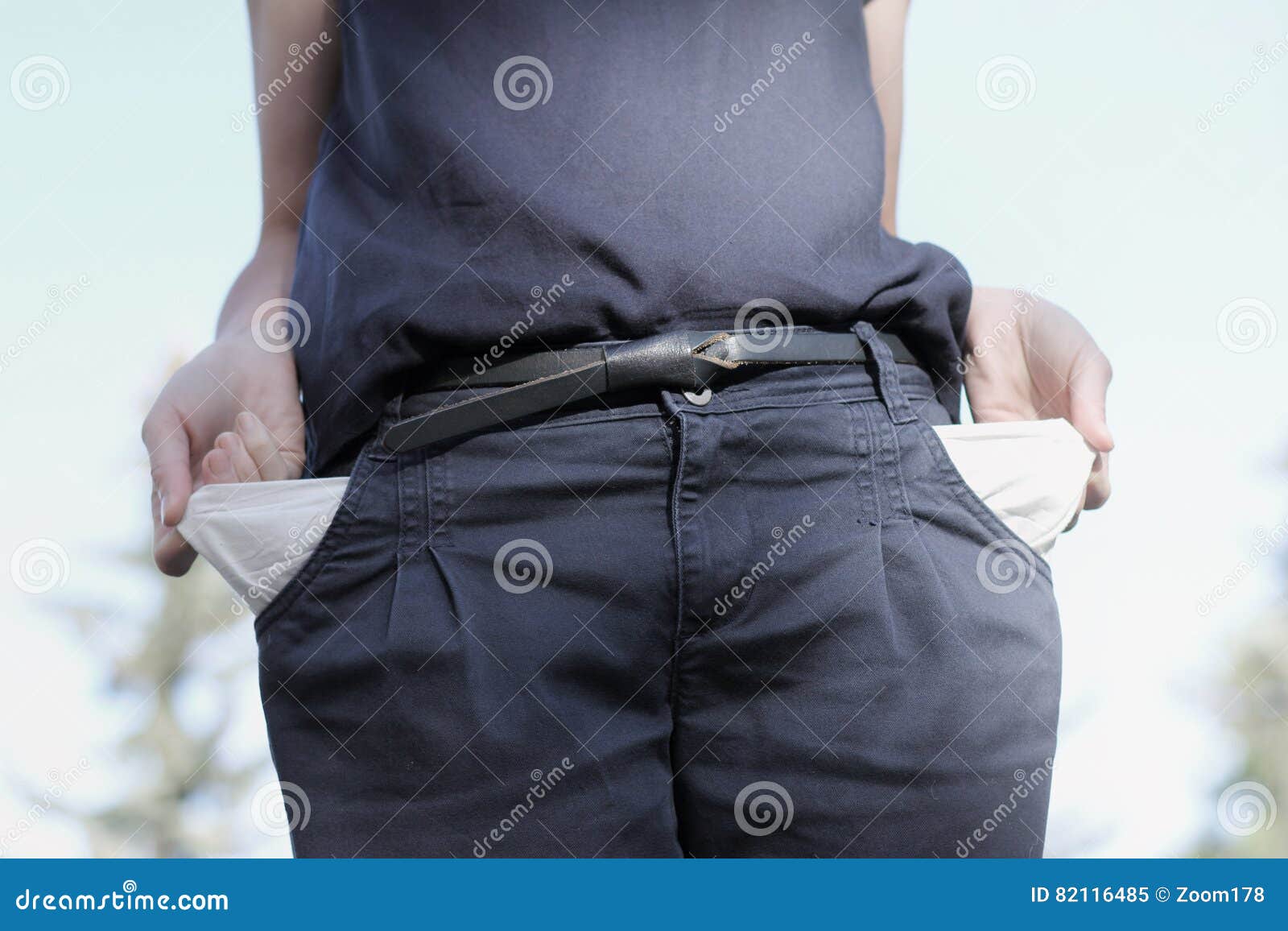Empty pockets stock image. Image of person, debt, empty - 82116485
