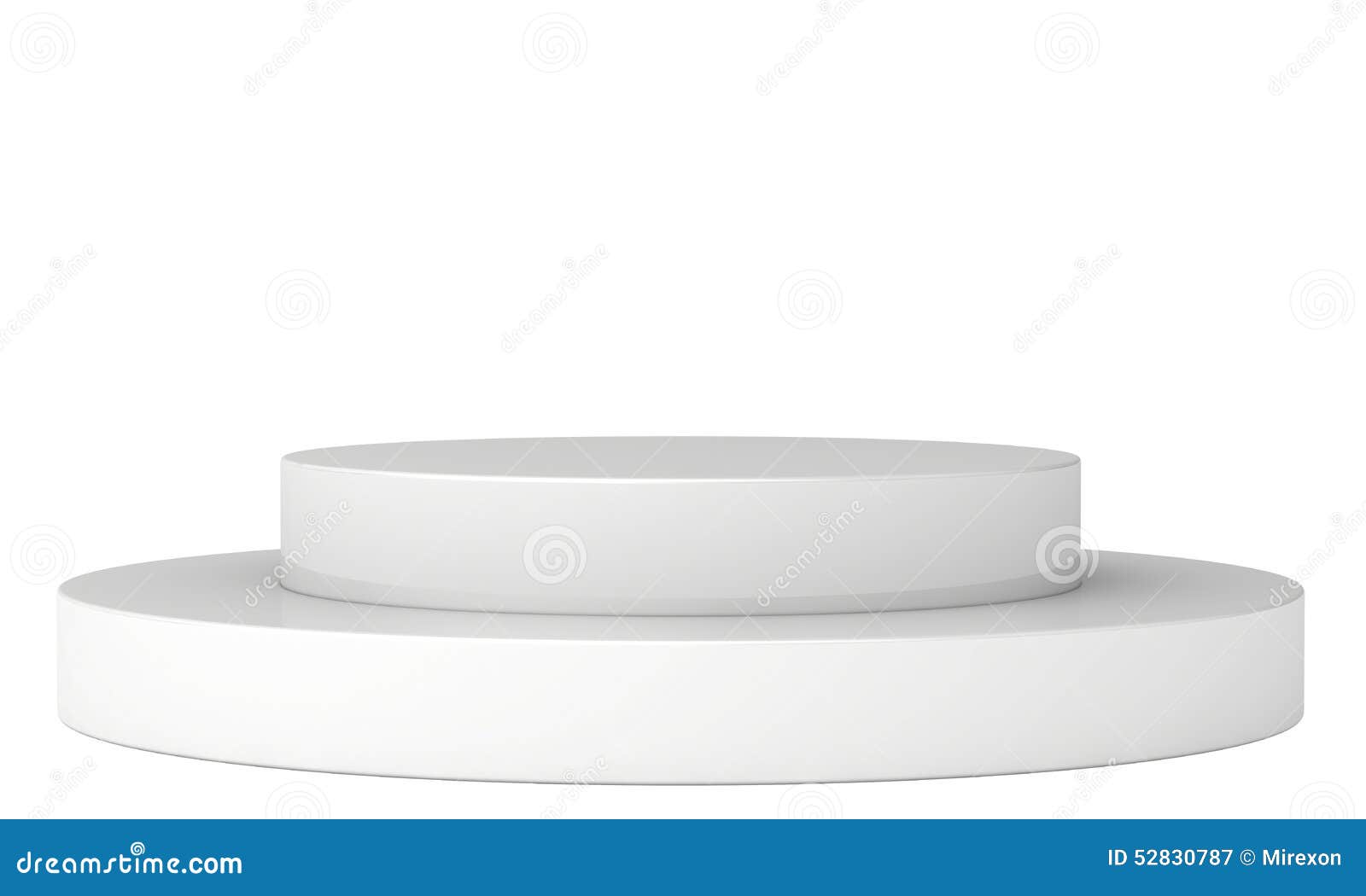 Empty Podium. 3d Render on a White Background Stock Illustration ...