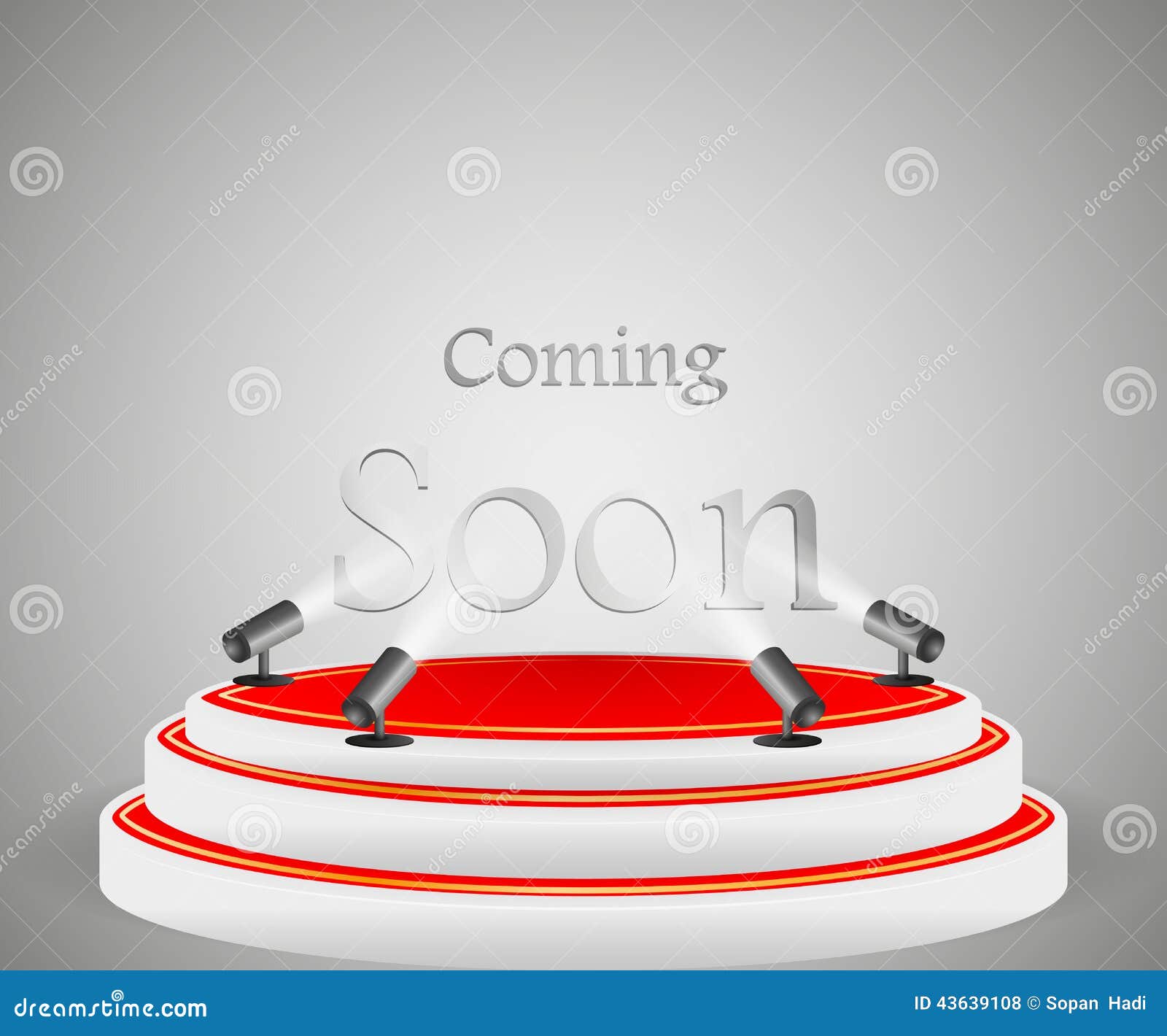 Empty Podium Background With Gold Confetti And Light Vector ...