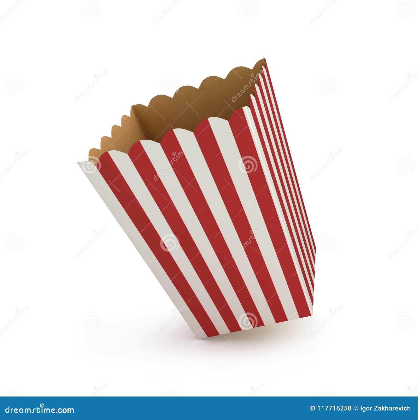 Empty popcorn box isolated stock illustration. Illustration of cinema ...