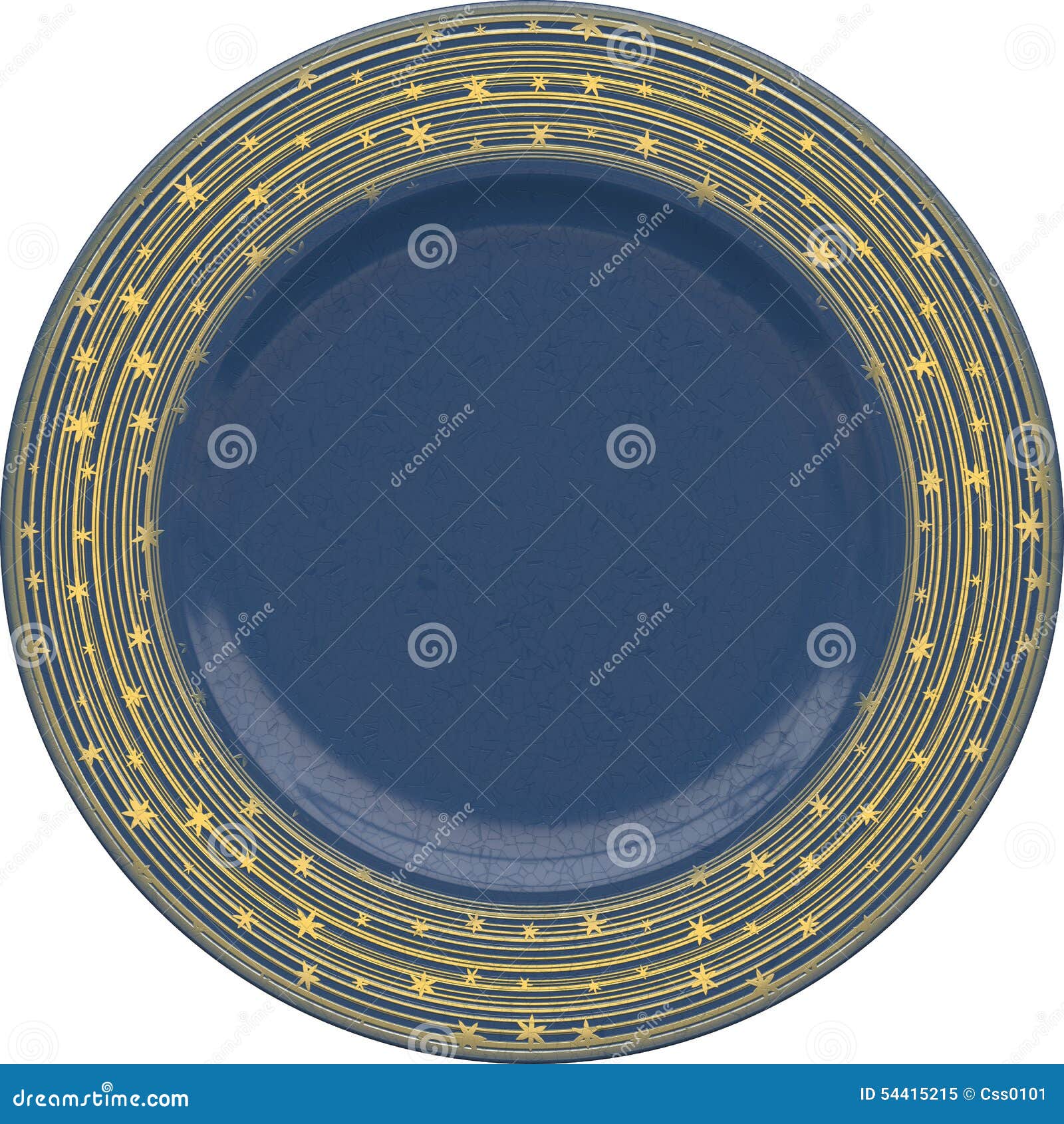 Empty Porcelain Clay Plate with Decorative Frame Stock Illustration ...