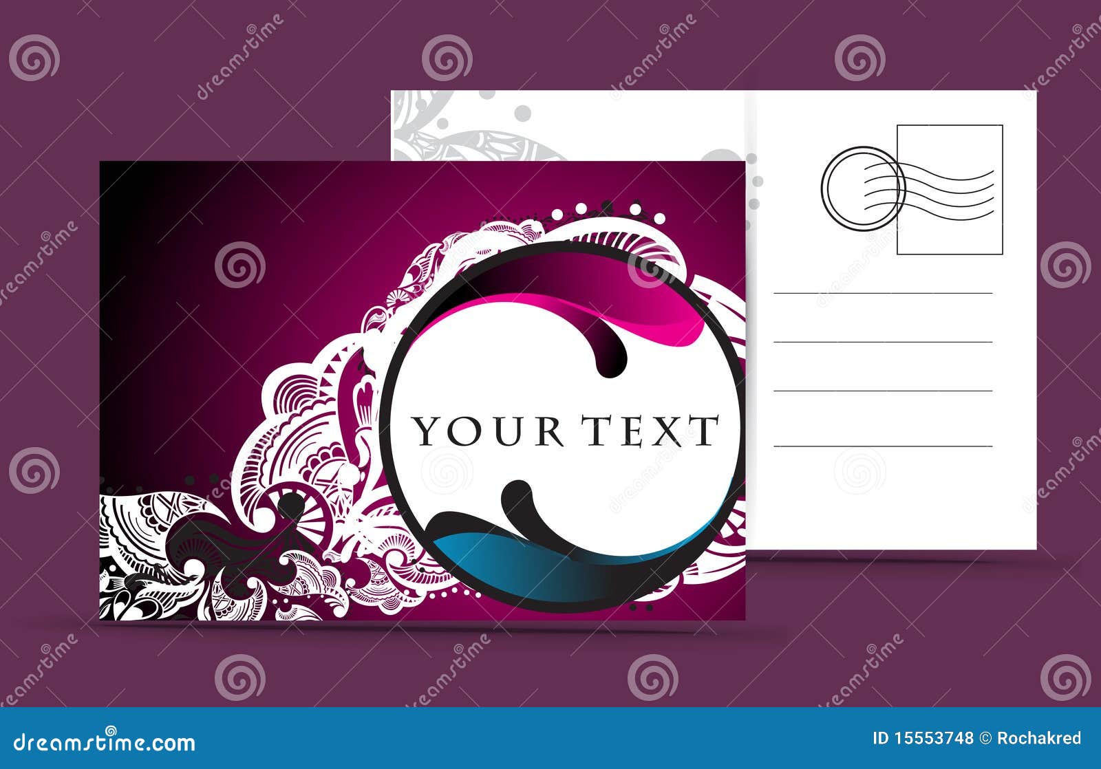 Empty post card stock vector. Illustration of post, antique - 15553748