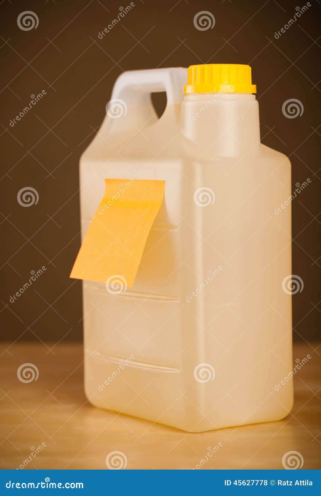 Empty Post-it Note Sticked on Gallon Stock Photo - Image of postit ...