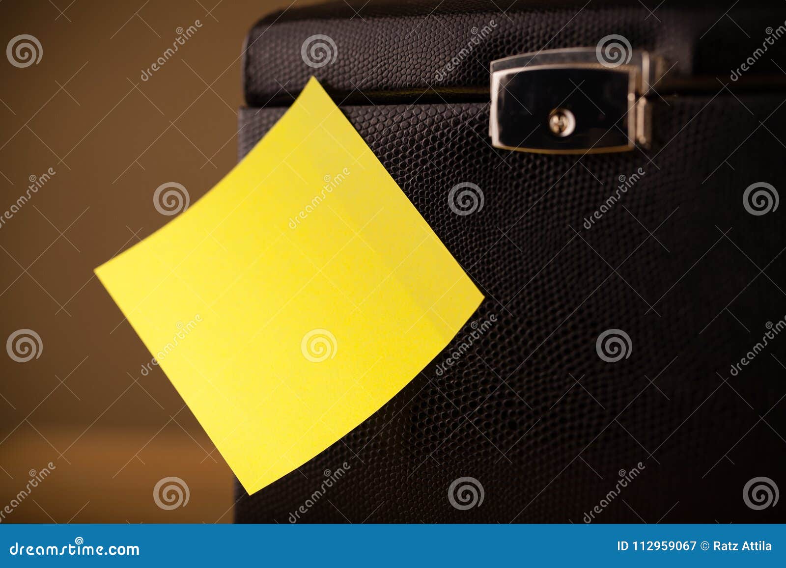 Empty Post-it Note Sticked on Jewelry Box Stock Image - Image of ...