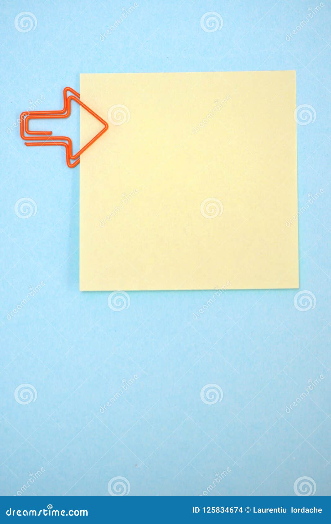 Empty Post it Notes with Paperclips Stock Photo - Image of blank, memo ...