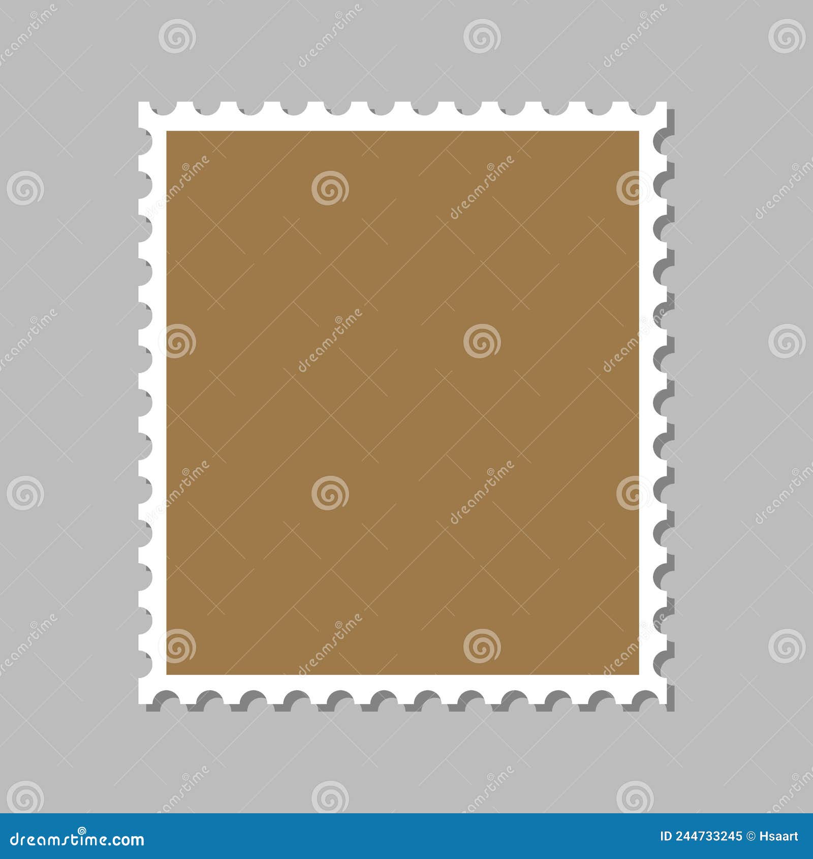 Empty Postage Stamp Vector Illustration Stock Vector - Illustration of ...