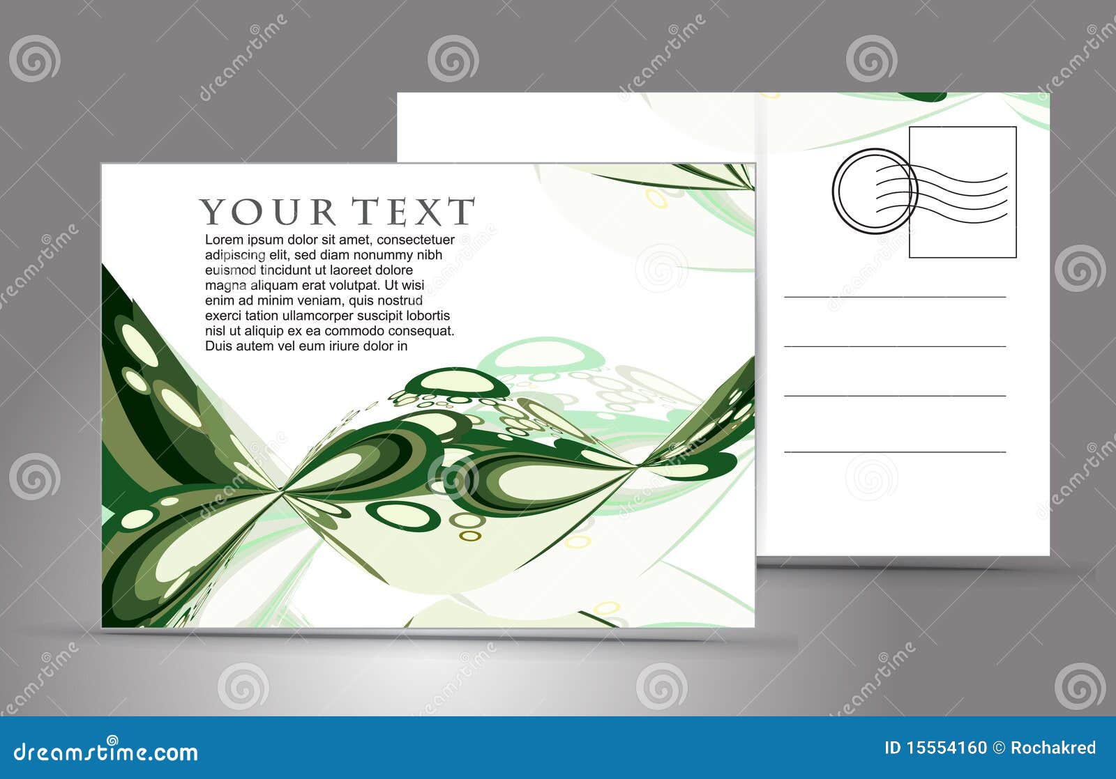 Empty postcard stock vector. Illustration of letter, circle - 15554160