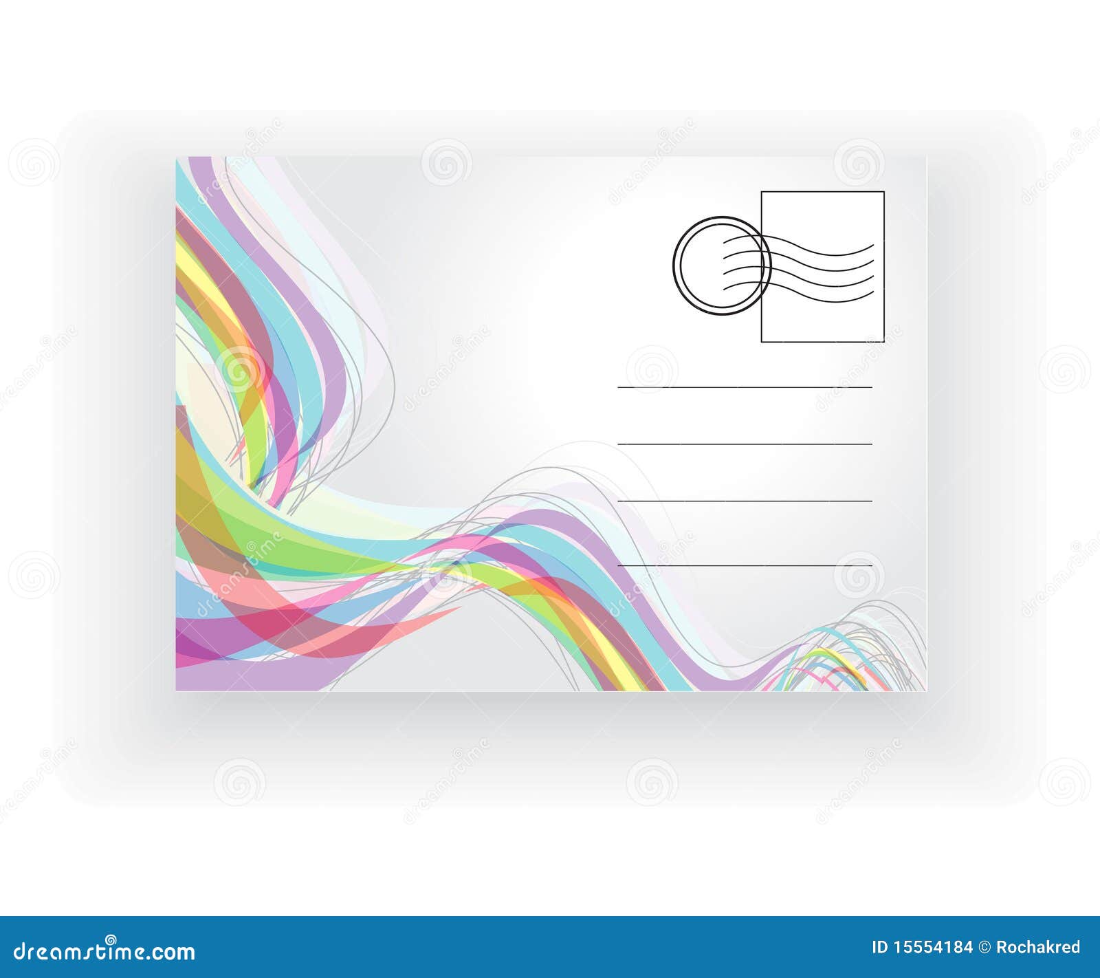 Empty postcard stock vector. Illustration of correspondence - 15554184
