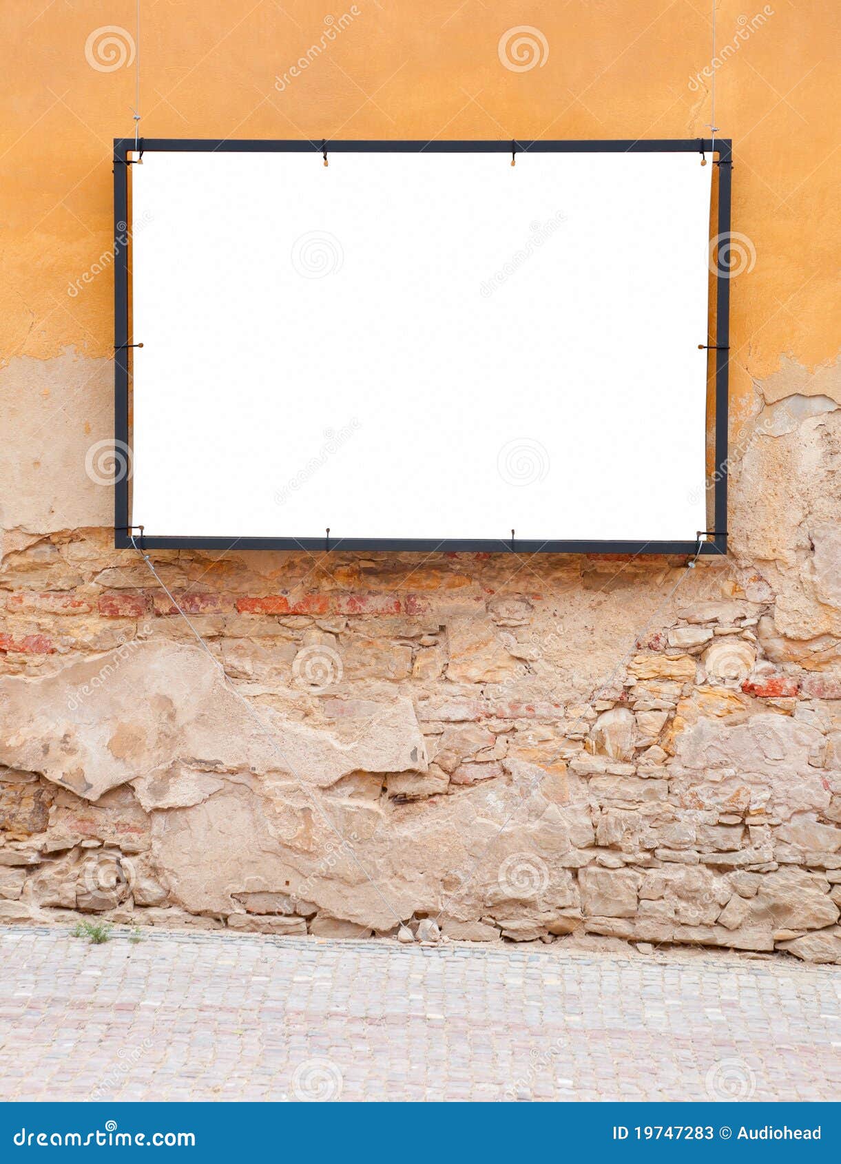 Empty Poster Frame in the Street Stock Image - Image of billboard ...
