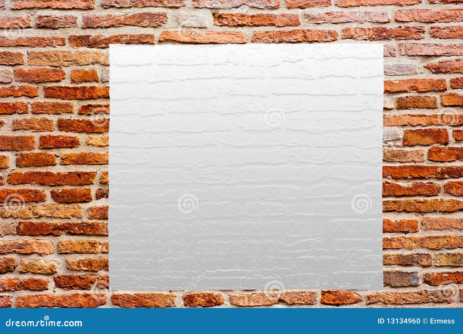 Empty poster on the wall stock photo. Image of empty - 13134960