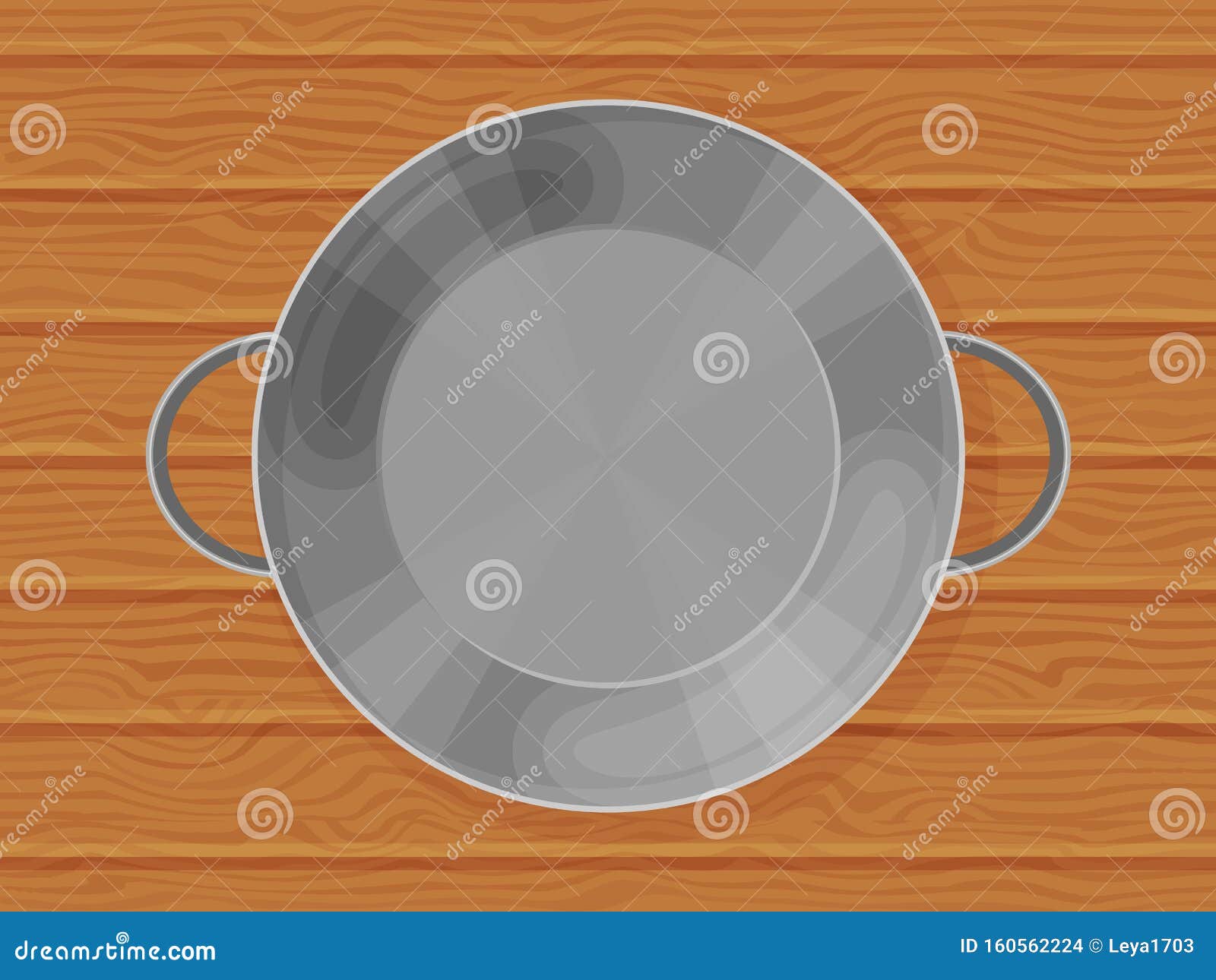 Empty Pot on Brown Wood Background. Stock Vector - Illustration of ...
