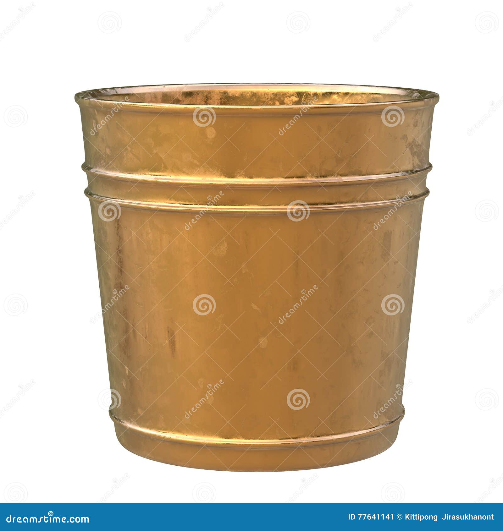 Empty Pot Isolated on White Stock Illustration - Illustration of tank ...