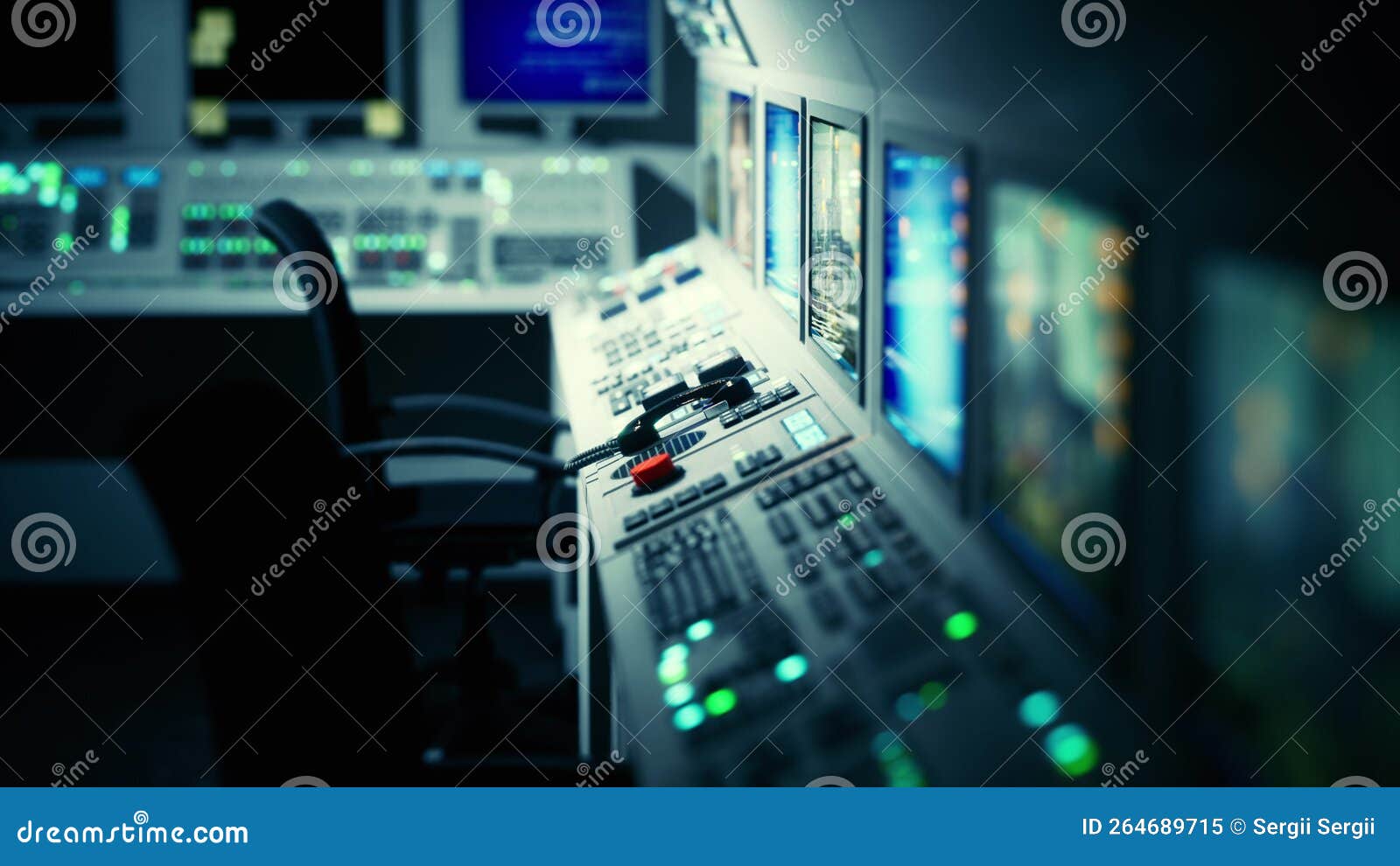 Empty Power Plant Control Room Stock Illustration - Illustration of ...