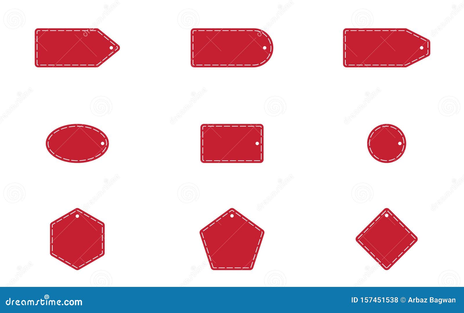 Empty Price Tag Label Banner Stock Vector - Illustration of advertising ...