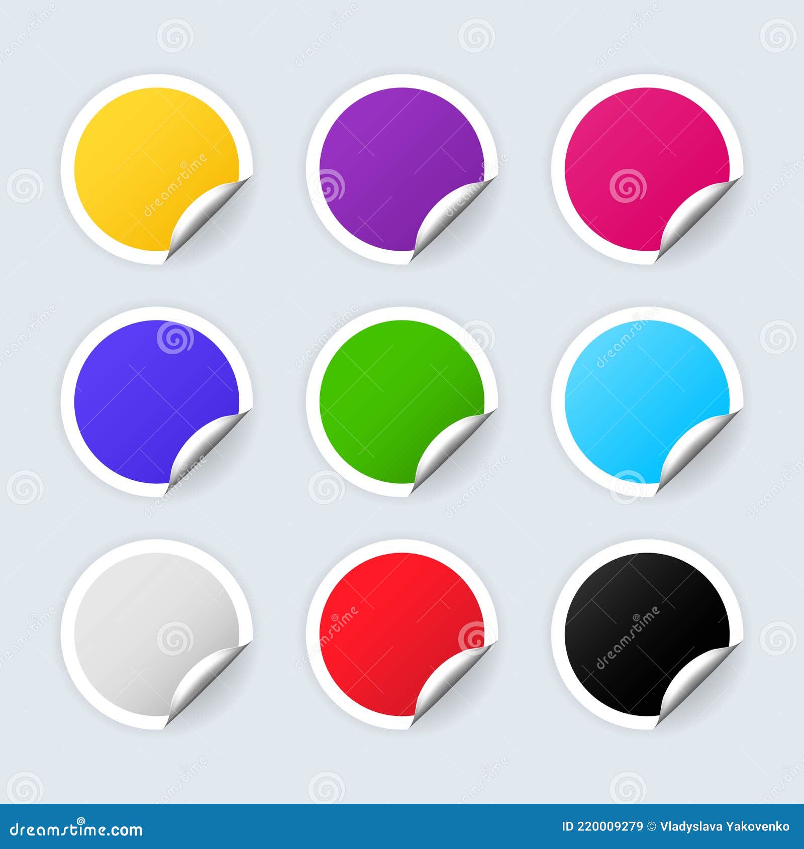 Empty Price Tag Templates. Blank Layout For Any Notes. Realistic ...