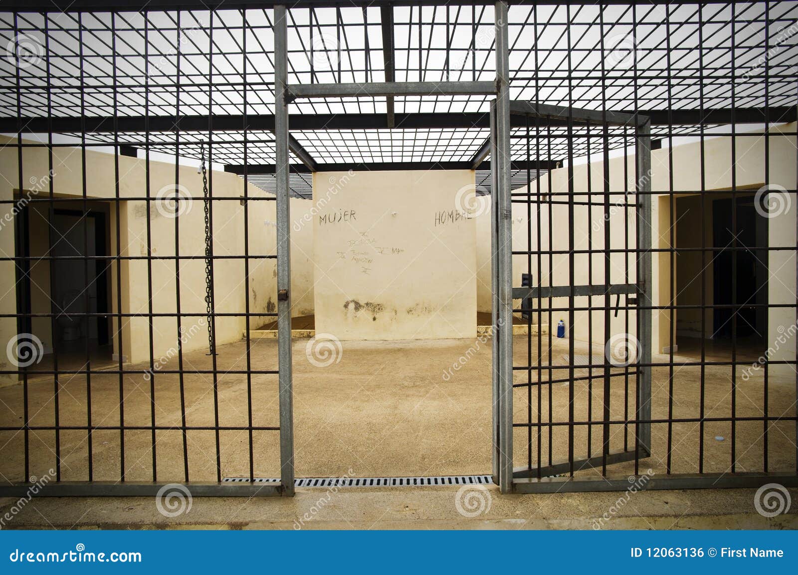 Empty prison cage stock photo. Image of spain, imprisonment - 12063136