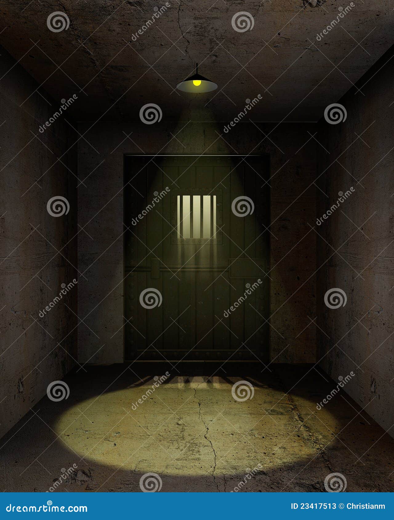 Empty prison cell stock illustration. Illustration of confinement ...