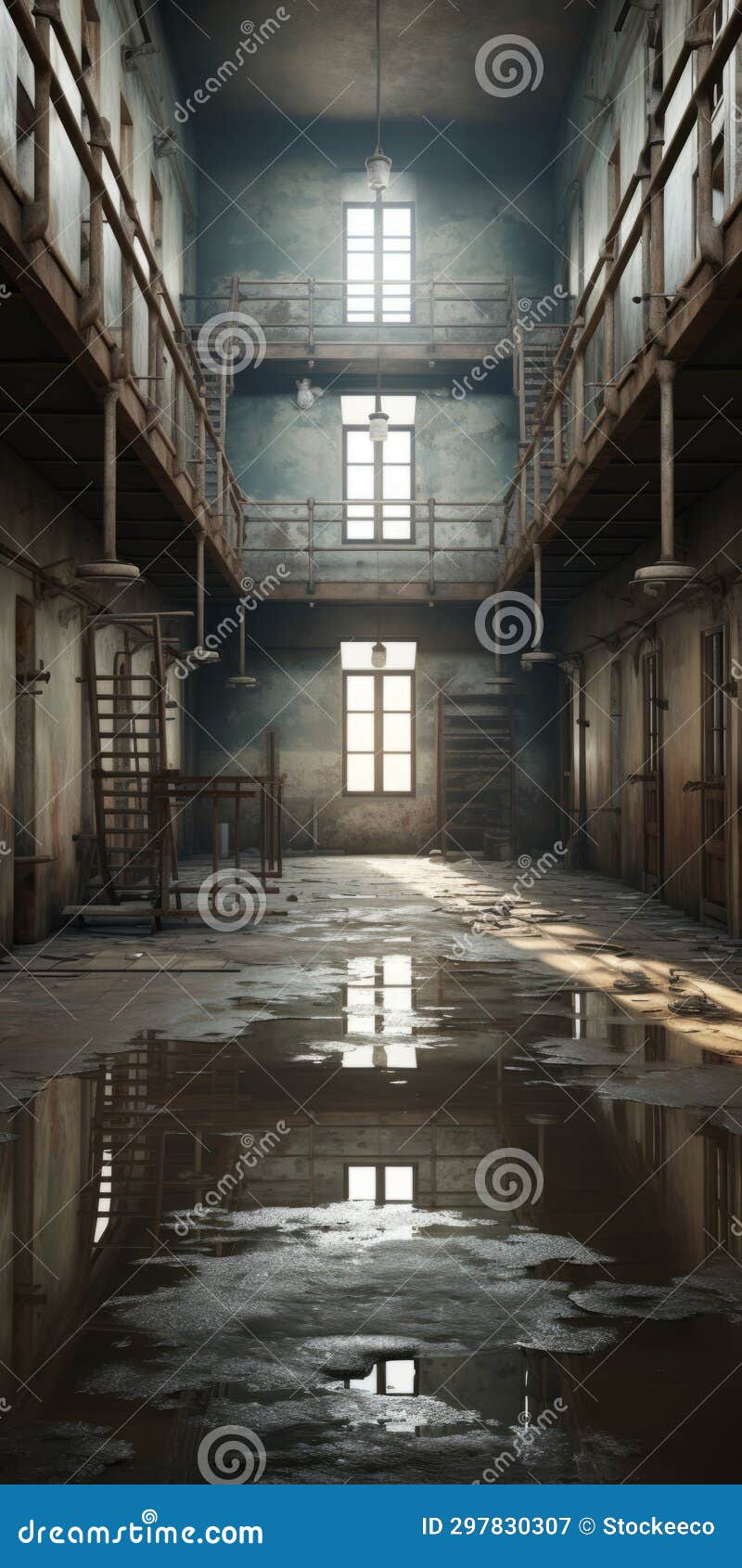 Decaying Prison Warehouse: Hyper-realistic 3d Rendering with Moody ...