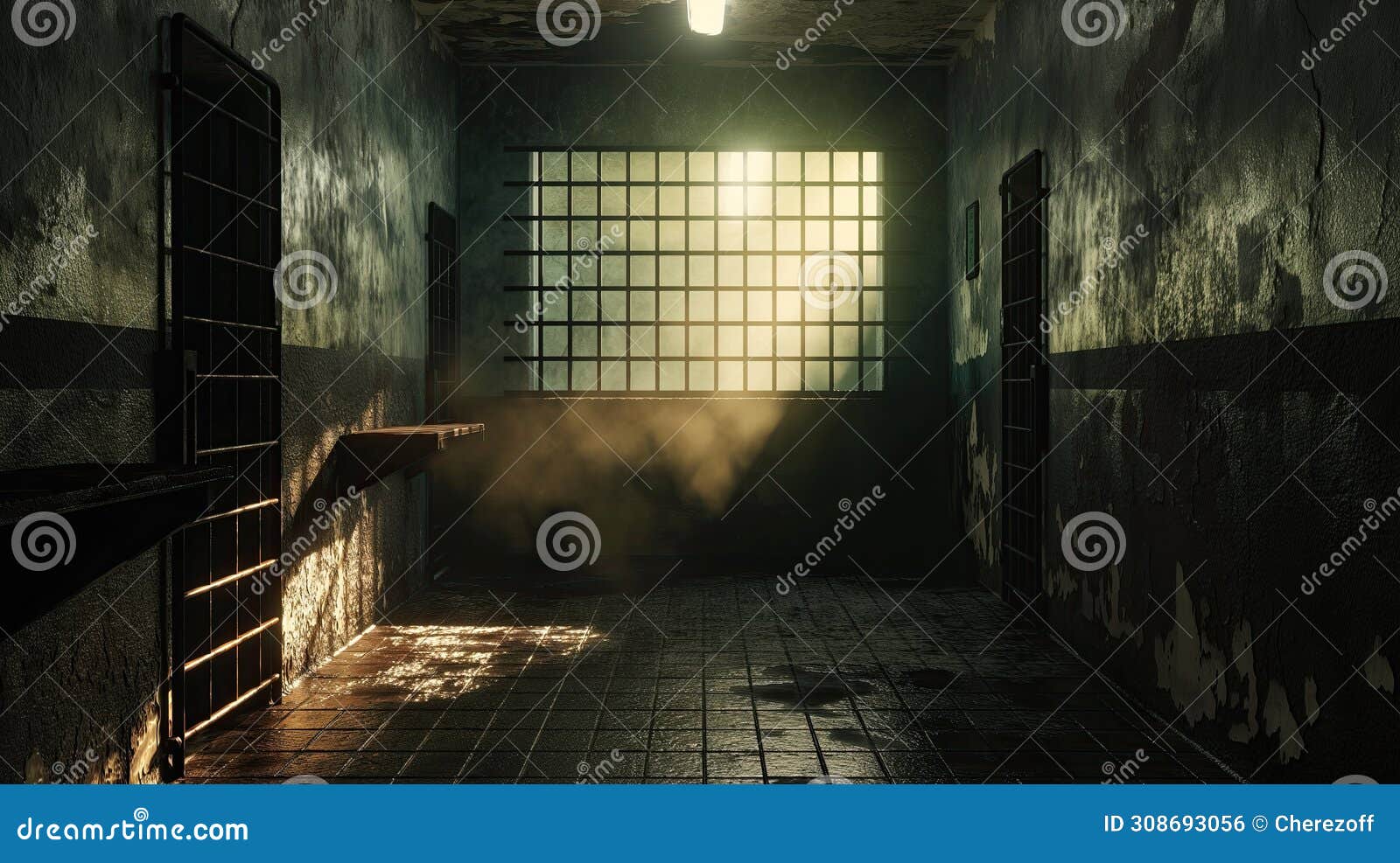 Empty Prison Cell stock photo. Image of arrested, incarcerate - 308693056