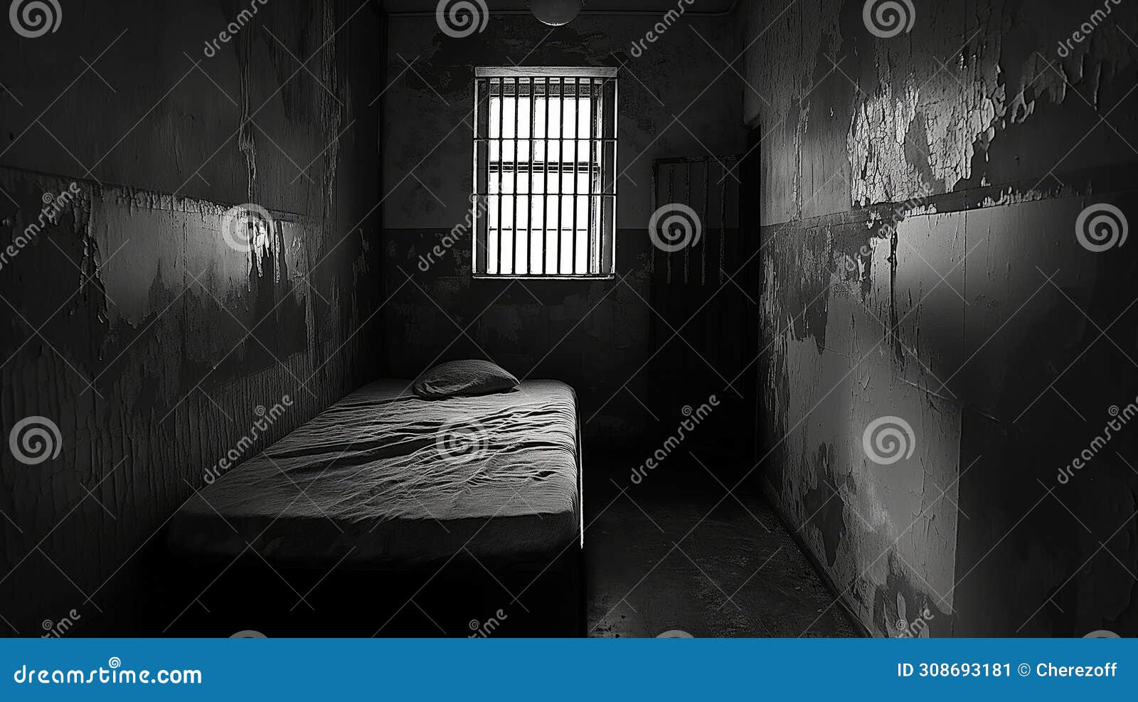 Empty Prison Cell stock image. Image of freedom, security - 308693181