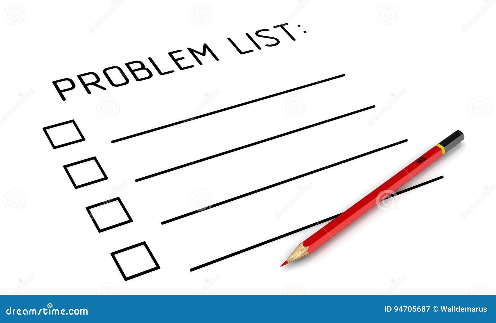 Empty problem list stock illustration. Illustration of application ...