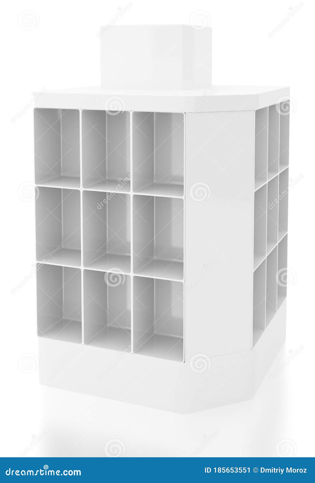 Empty Product Display Stand Stock Illustration - Illustration of store ...