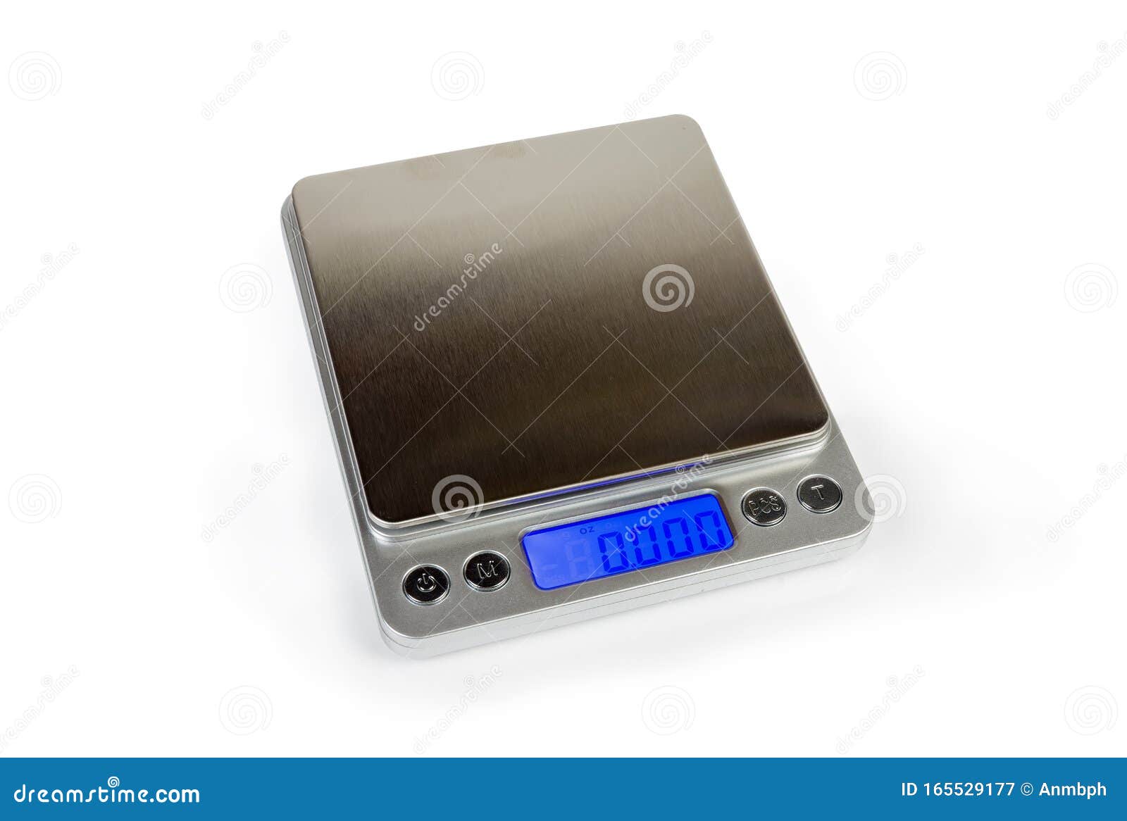 Empty Professional Digital Table Top Scales on White Background Stock ...