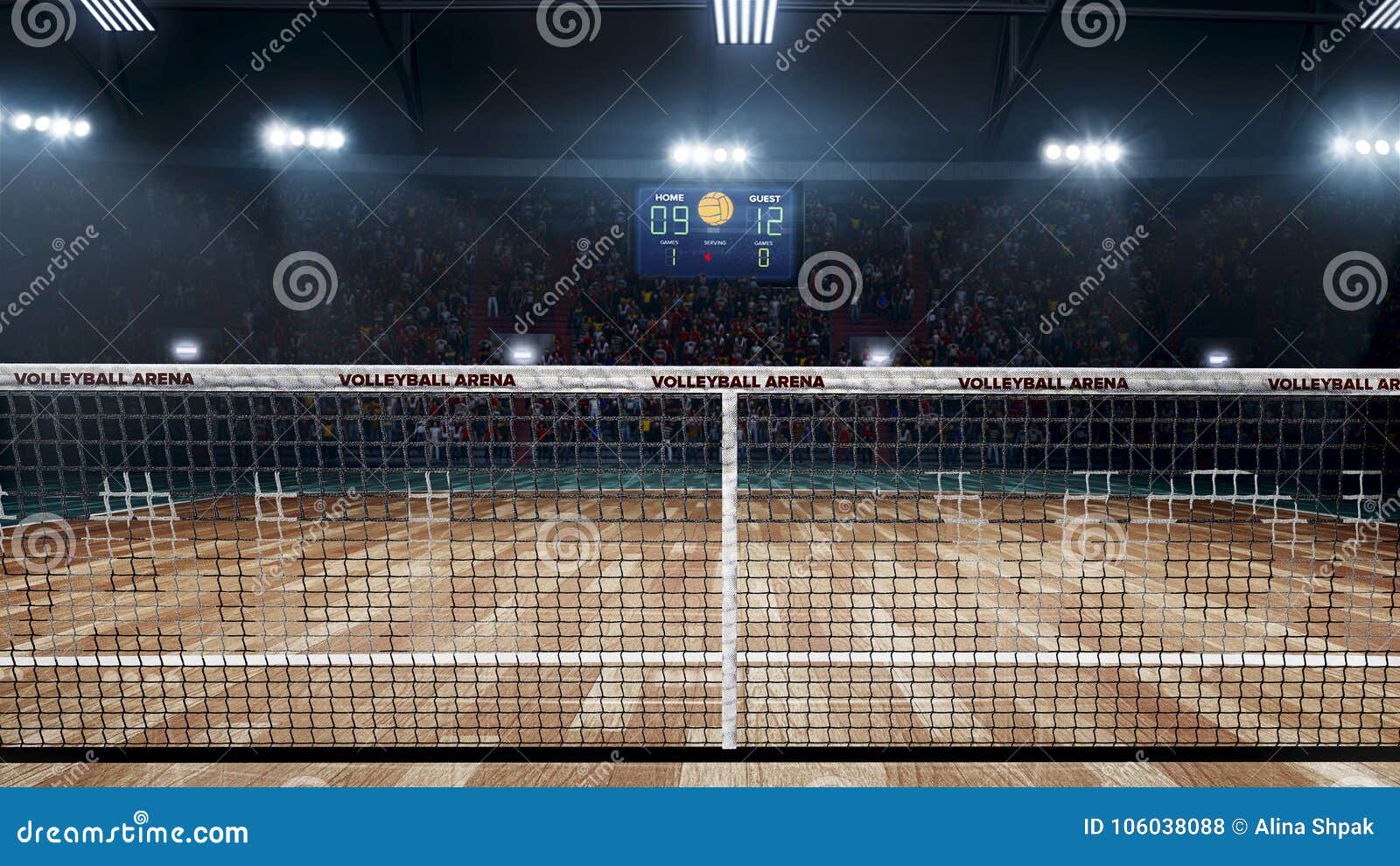 Volleyball Court Dimensions Size Guide, Vector Illustration Layout ...