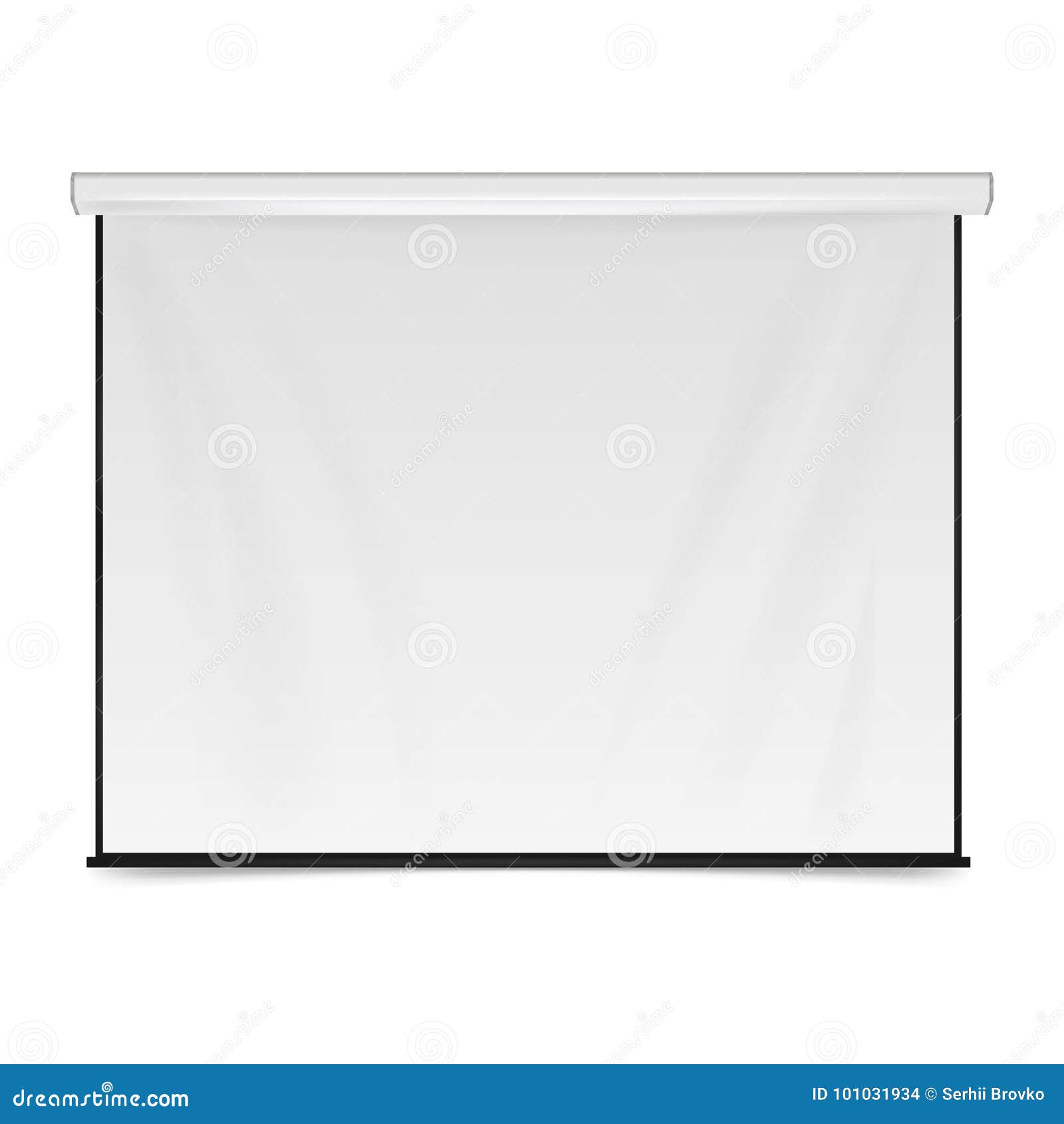 Empty Projection Screen. Blank Presentation Board. Blank Whiteboard for ...