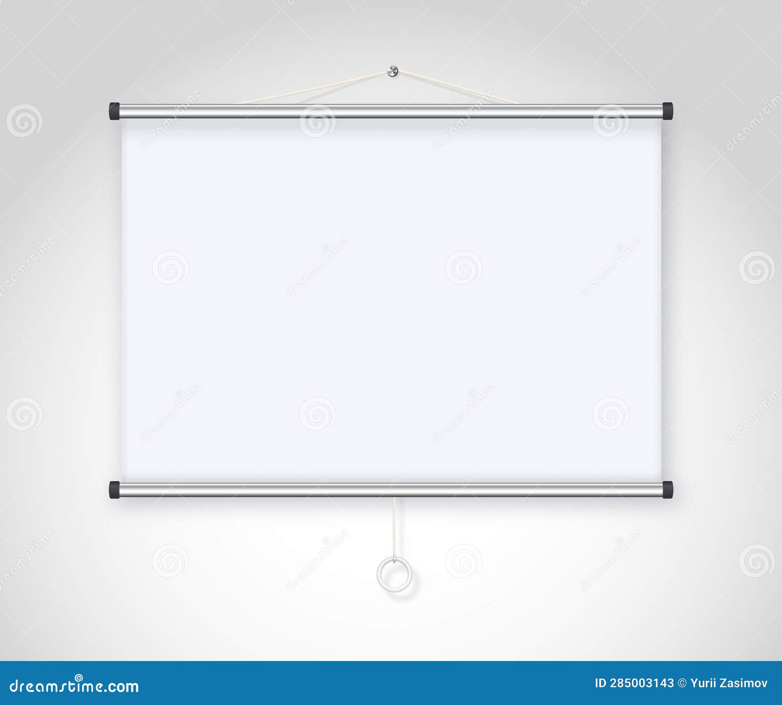 Empty Projection Screen Presentation Board Blank Whiteboard for ...